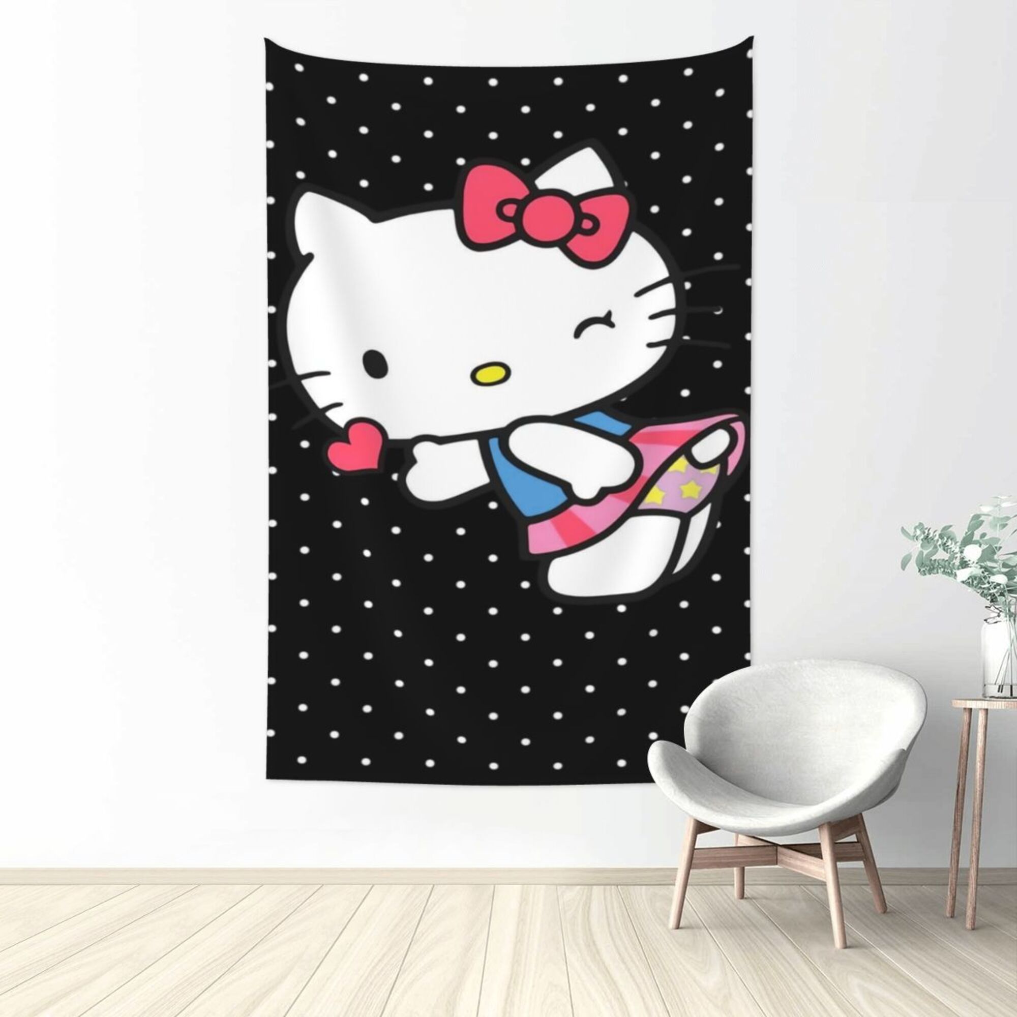 Hello Kitty Tapestry Poster Printing Wall Hanging Tapestries Wall Art ...