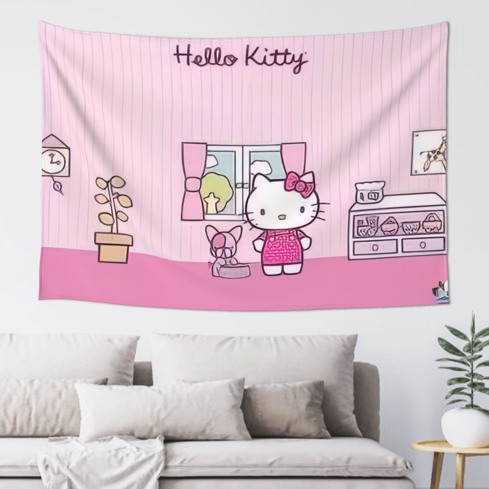 Hello Kitty Tapestry, Wall Hanging Tapestry, Wall Art Tapestries Poster ...
