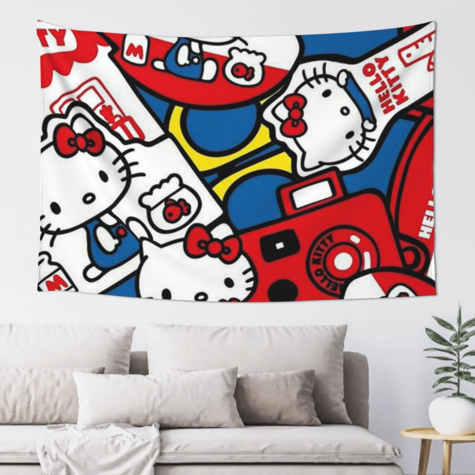 Hello Kitty Tapestry, Wall Hanging Tapestry, Wall Art Tapestries Poster ...