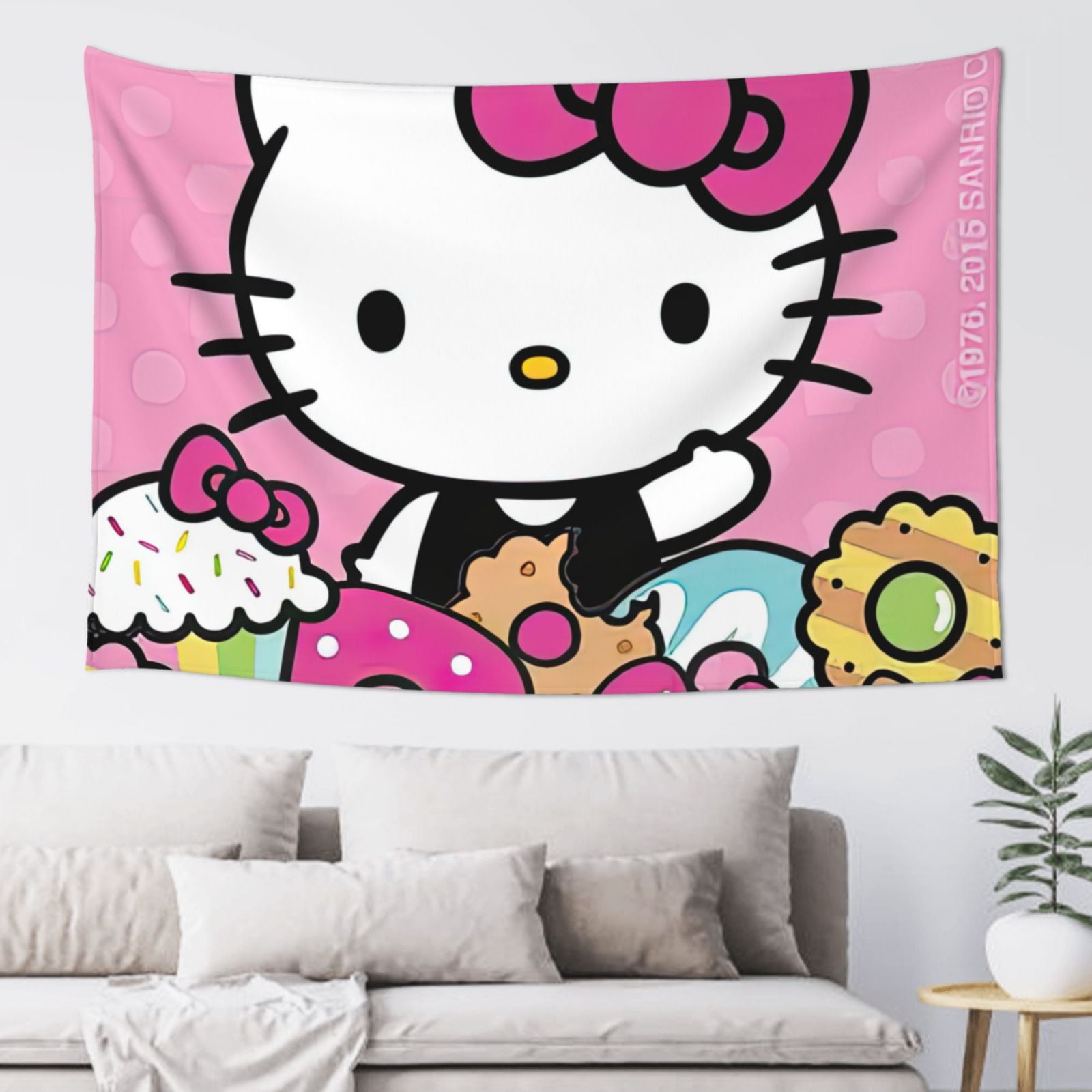 Hello Kitty Tapestry, Wall Hanging Tapestry, Wall Art Tapestries Poster ...