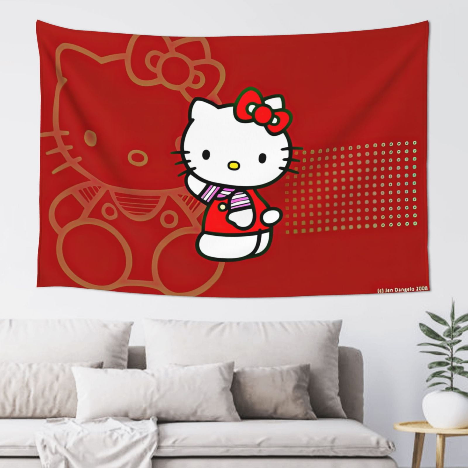 Hello Kitty Tapestry, Wall Hanging Tapestry, Wall Art Tapestries Poster ...