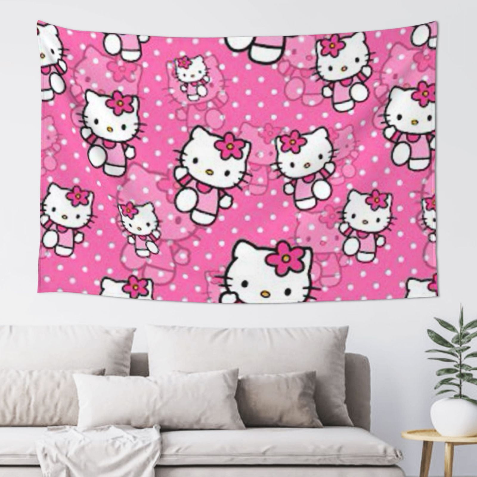 Hello Kitty Tapestry, Wall Hanging Tapestry, Wall Art Tapestries Poster ...
