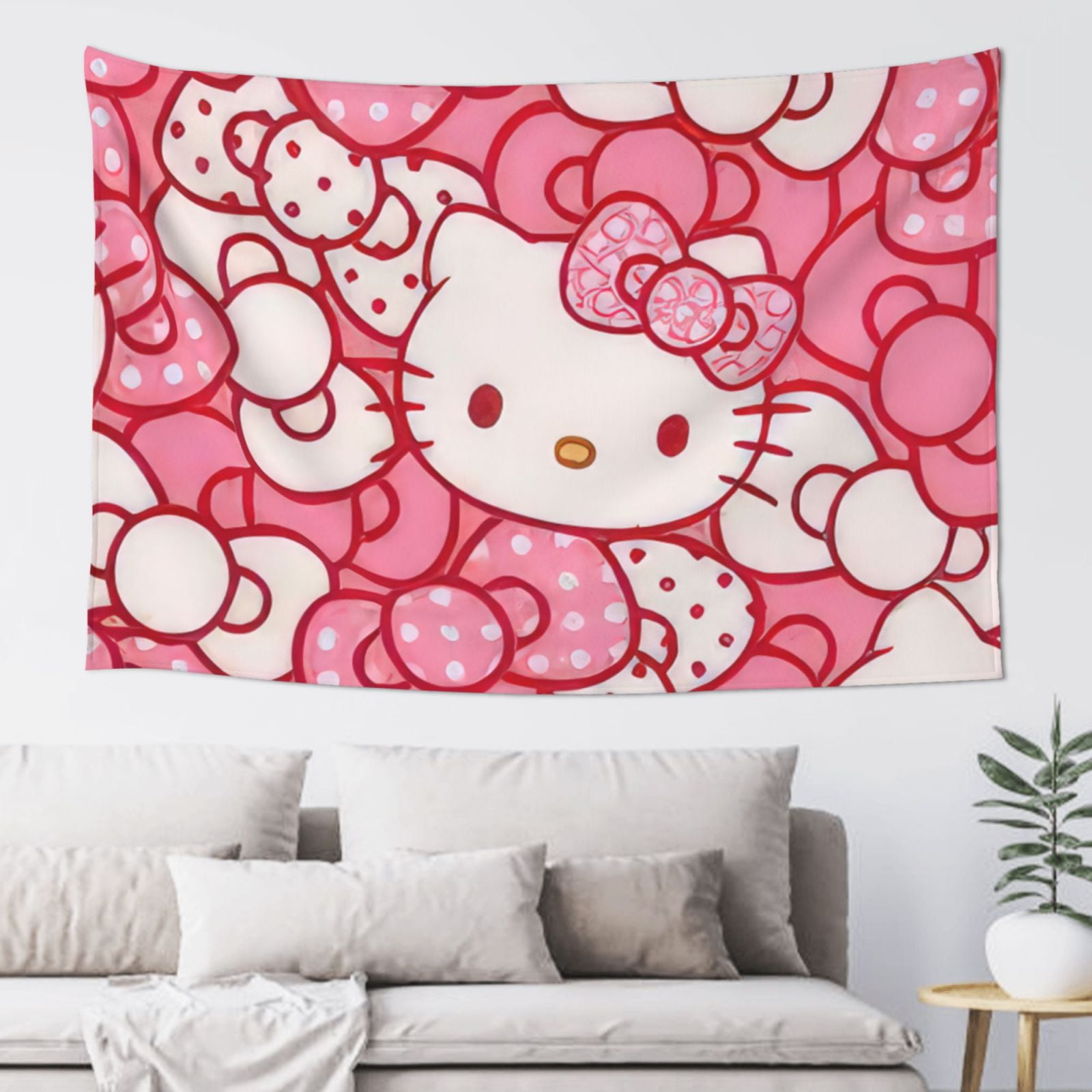 Hello Kitty Tapestry, Wall Hanging Tapestry, Wall Art Tapestries Poster ...