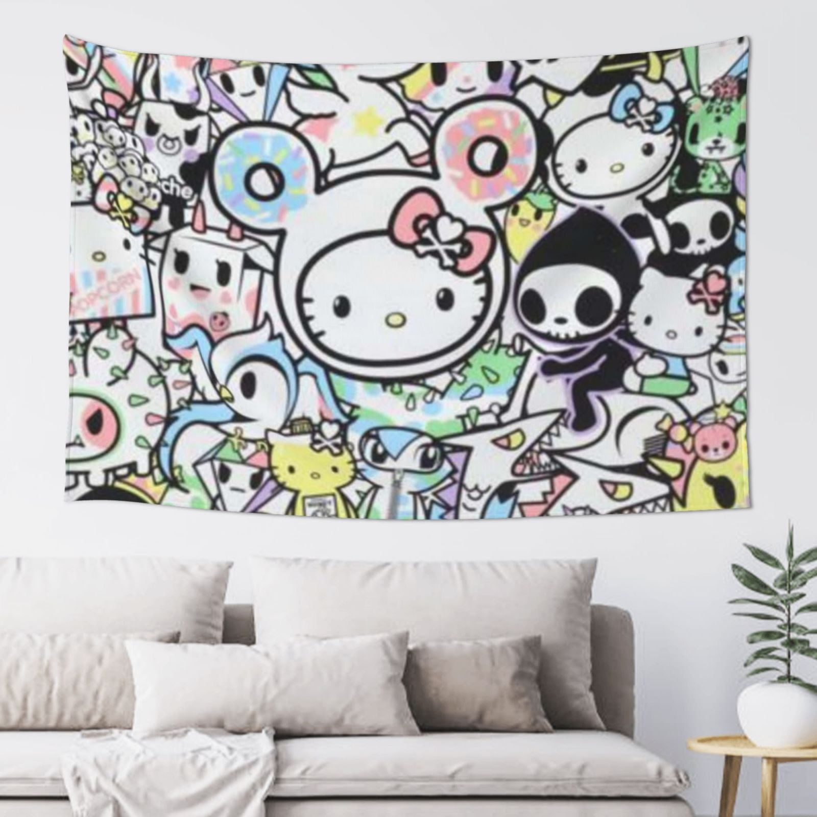 Hello Kitty Tapestry, Wall Hanging Tapestry, Wall Art Tapestries Poster ...