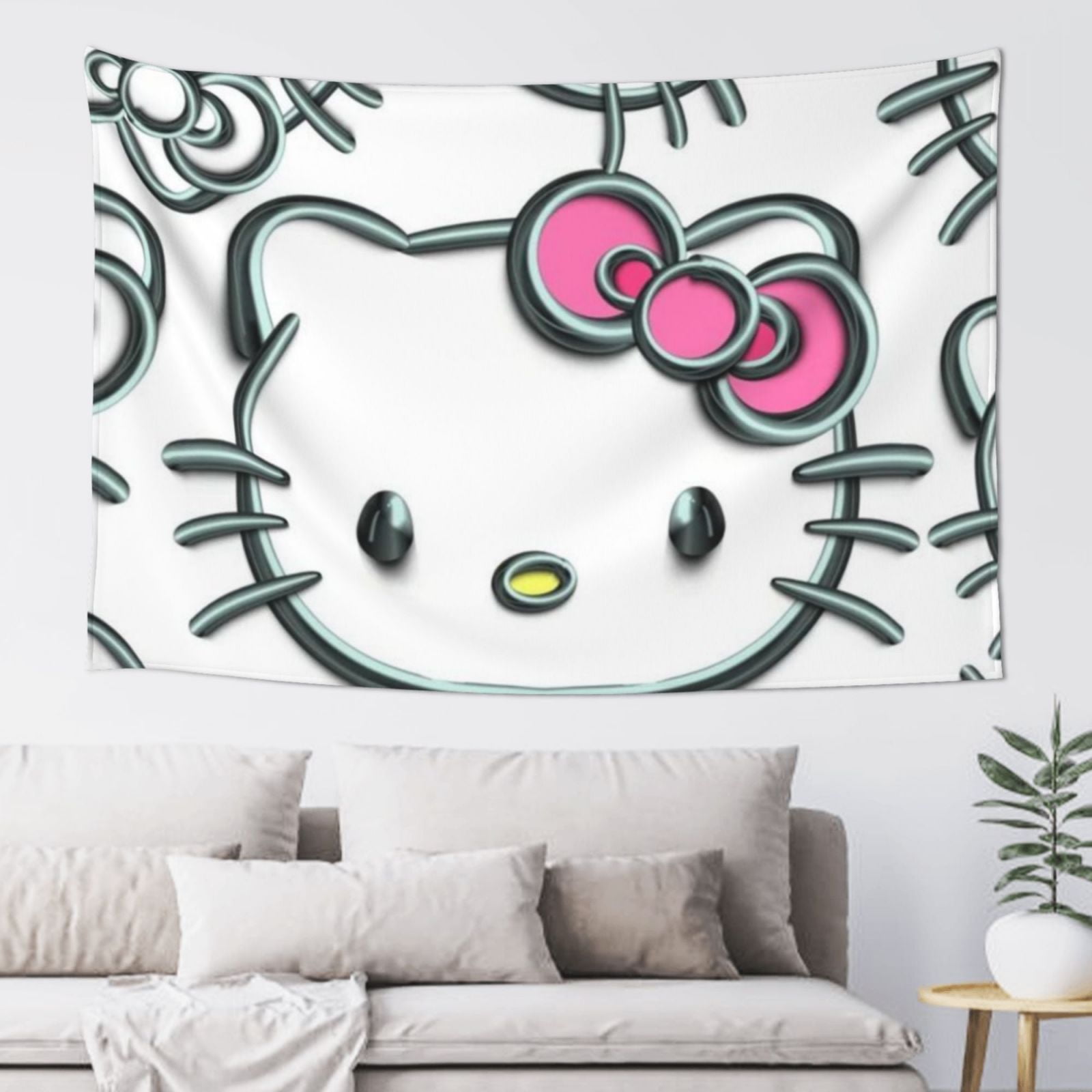 Hello Kitty Tapestry, Wall Hanging Tapestry, Wall Art Tapestries Poster ...