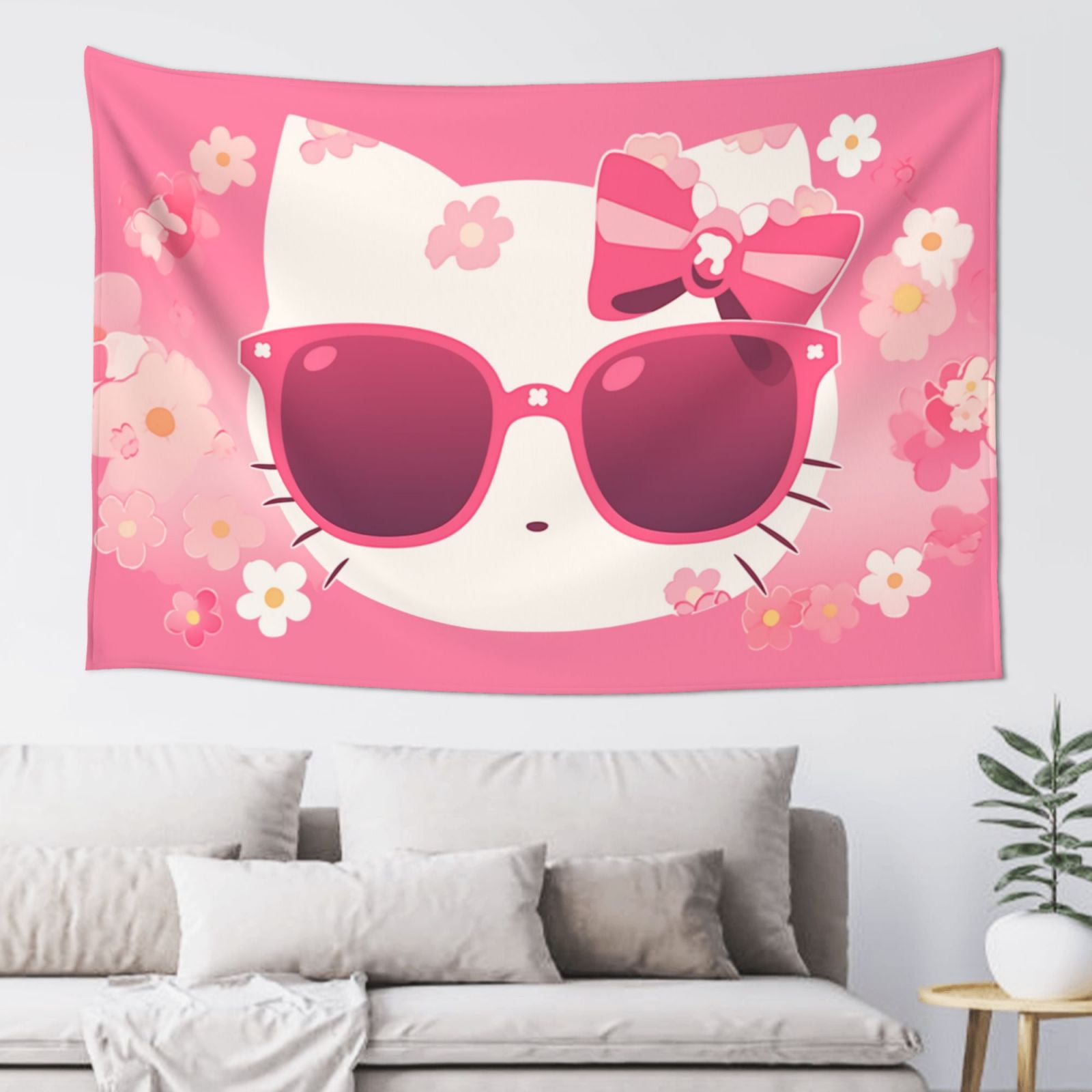 Hello Kitty Tapestry, Wall Hanging Tapestry, Wall Art Tapestries Poster ...