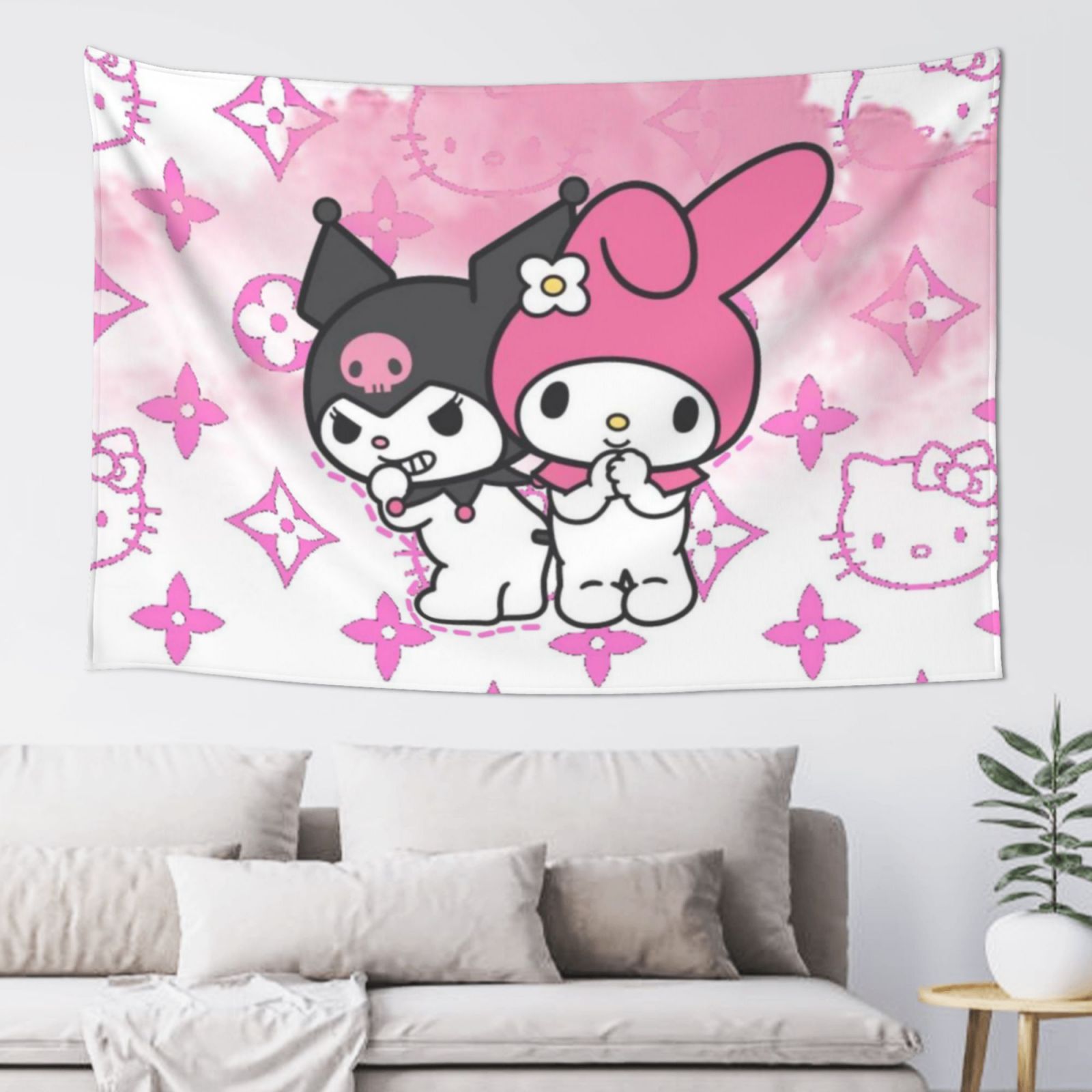 Hello Kitty Tapestry, Wall Hanging Tapestry, Wall Art Tapestries Poster ...