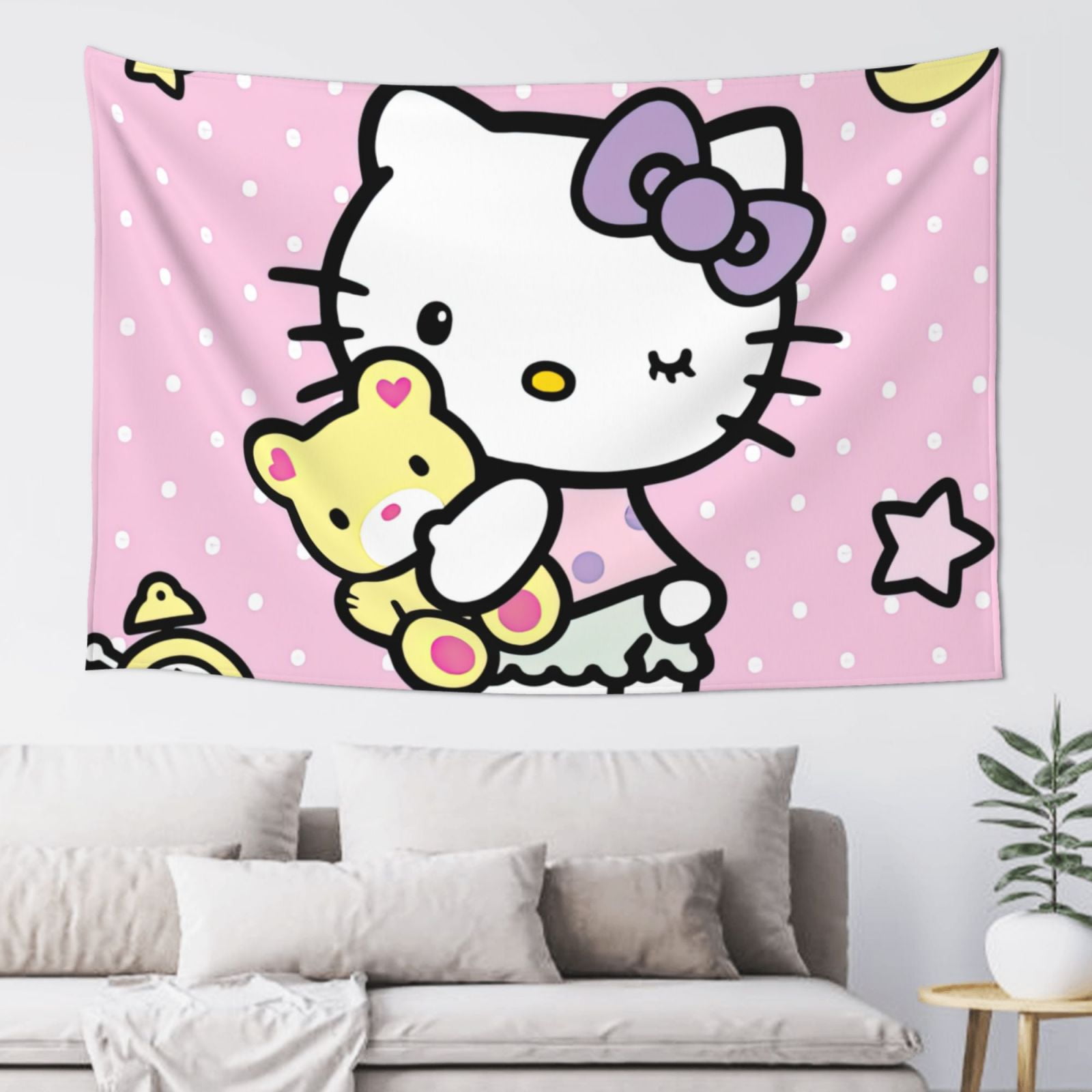 Hello Kitty Tapestry, Wall Hanging Tapestry, Wall Art Tapestries Poster ...
