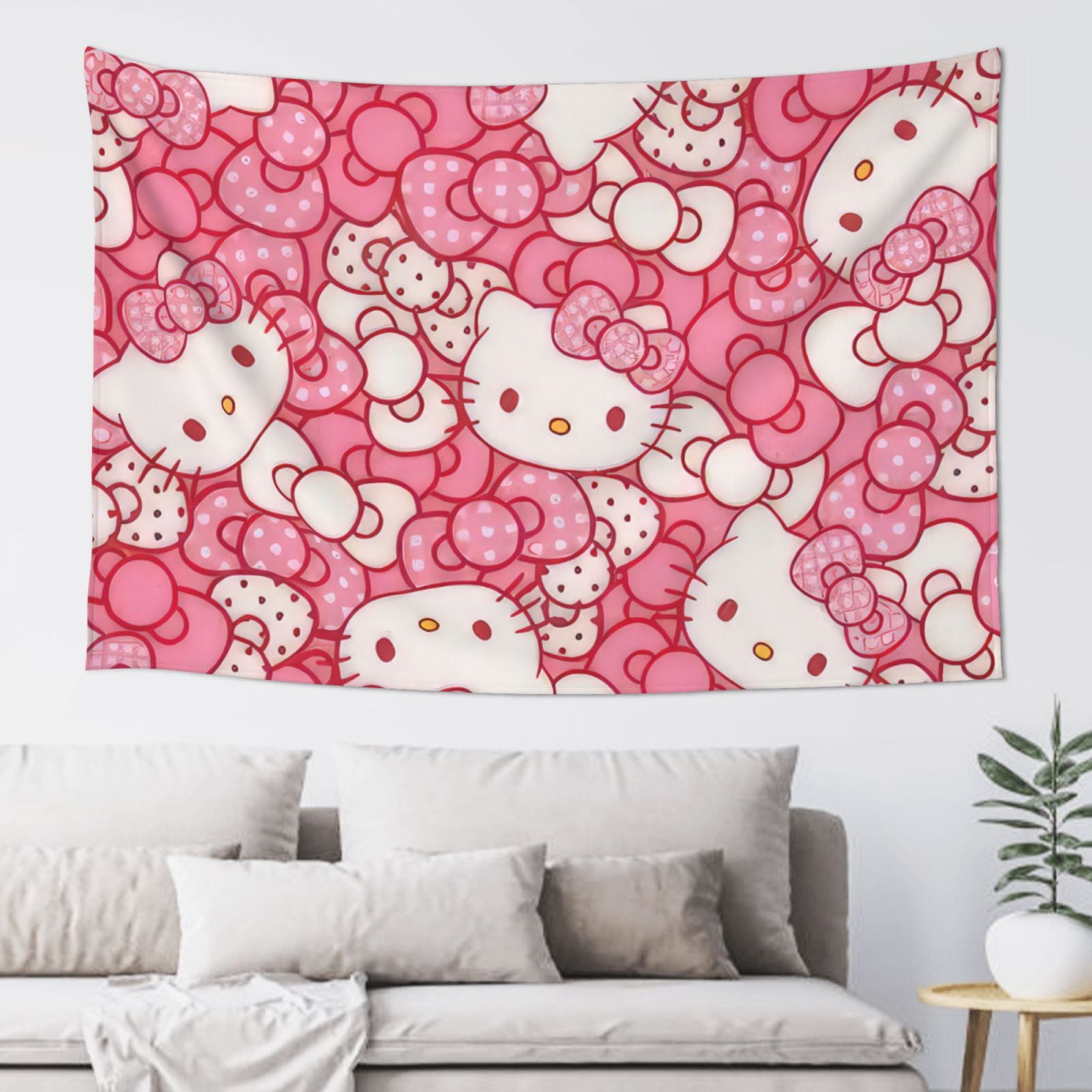 Hello Kitty Tapestry, Wall Hanging Tapestry, Wall Art Tapestries Poster ...
