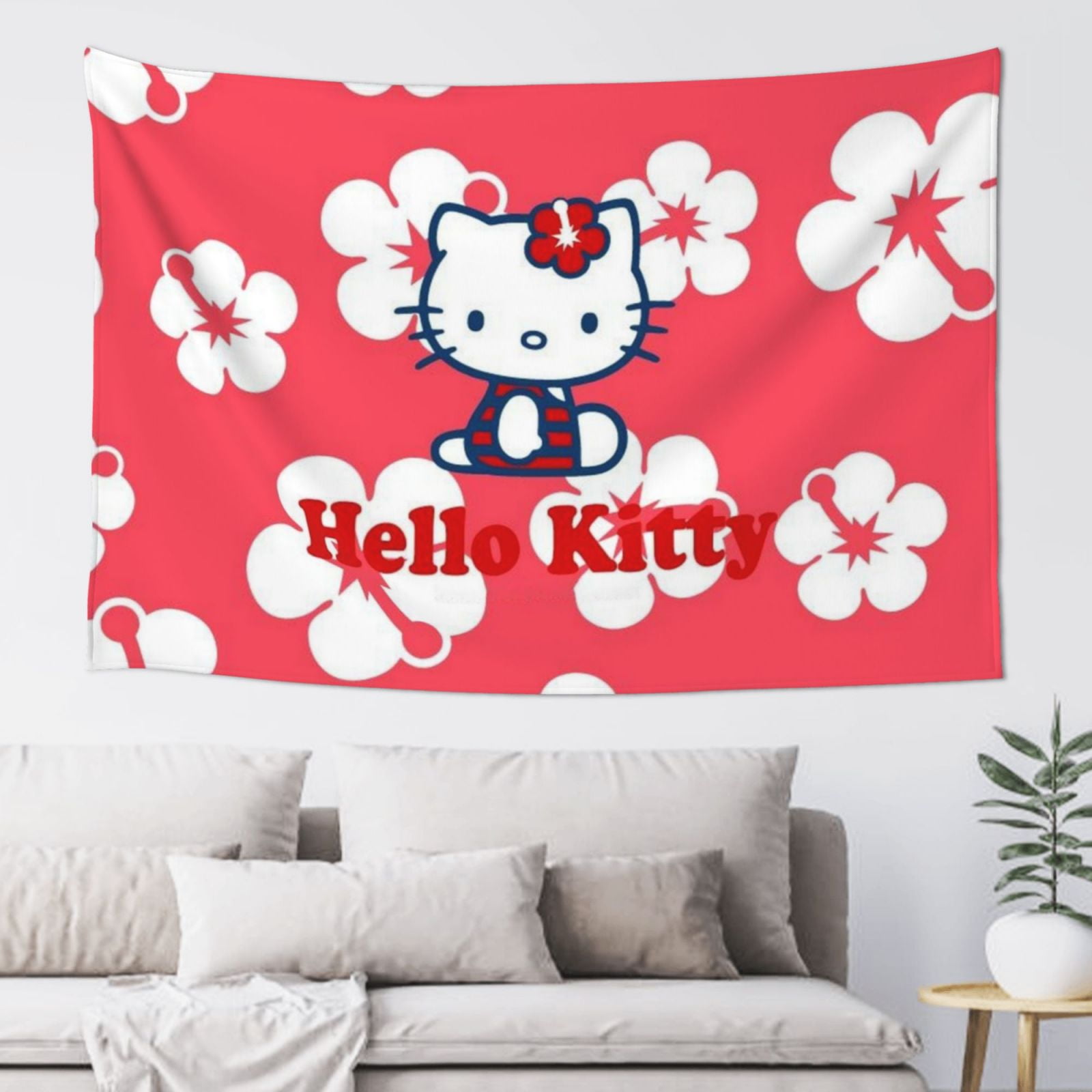 Hello Kitty Tapestry, Wall Hanging Tapestry, Wall Art Tapestries Poster ...