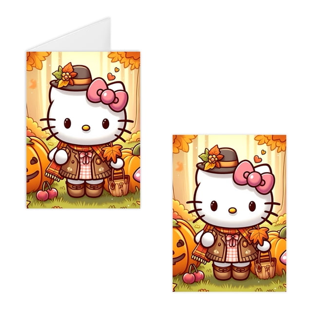Hello Kitty Thanksgiving halloween Envelope Greeting Card Decorably ...