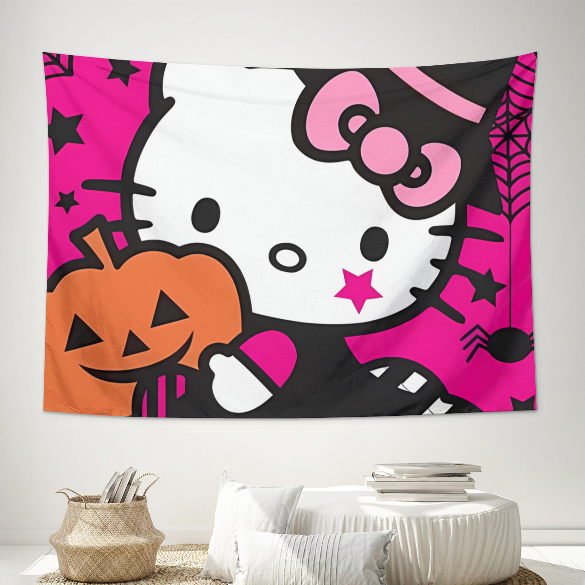 Hello Kitty Thanksgiving halloween TapestryMulti-size tapestries ...