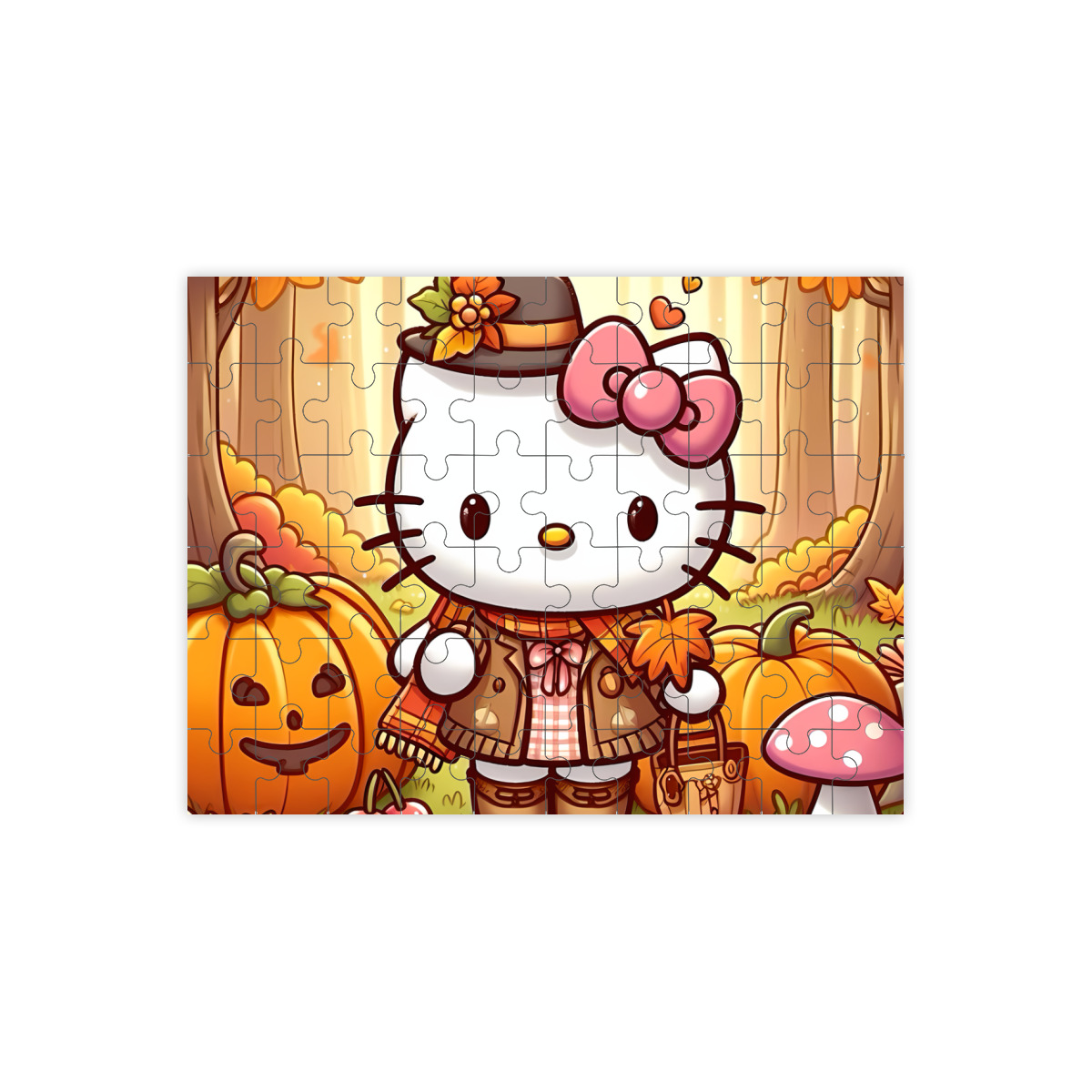 Hello Kitty Thanksgiving halloween Wooden Puzzle (15x20cm) Jigsaw ...