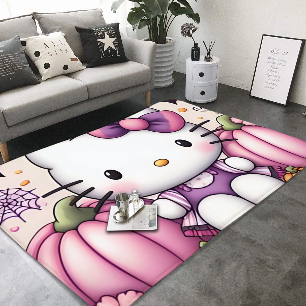 Hello Kitty Thanksgiving halloweenFlannel floor mat 40x60 inches for ...