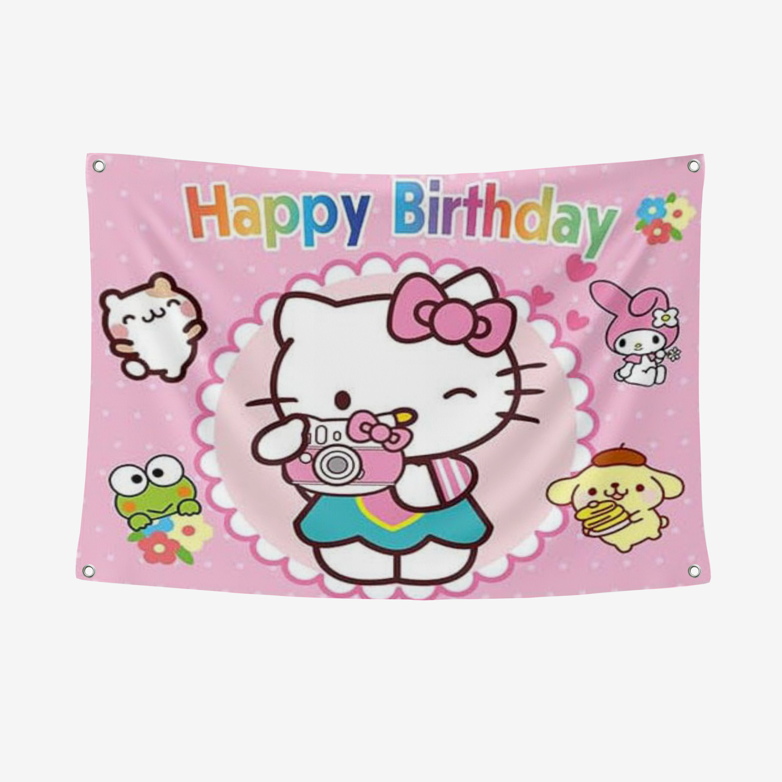 Hello Kitty Theme 31.5*47.2IN/80*120CM Banner Background Backdrop Party ...