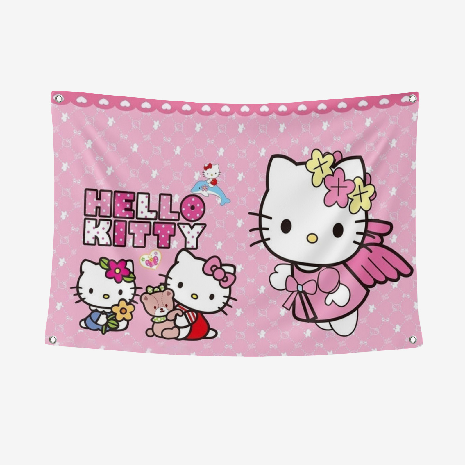 Hello Kitty Theme 31.5*47.2IN/80*120CM Banner Background Backdrop Party ...