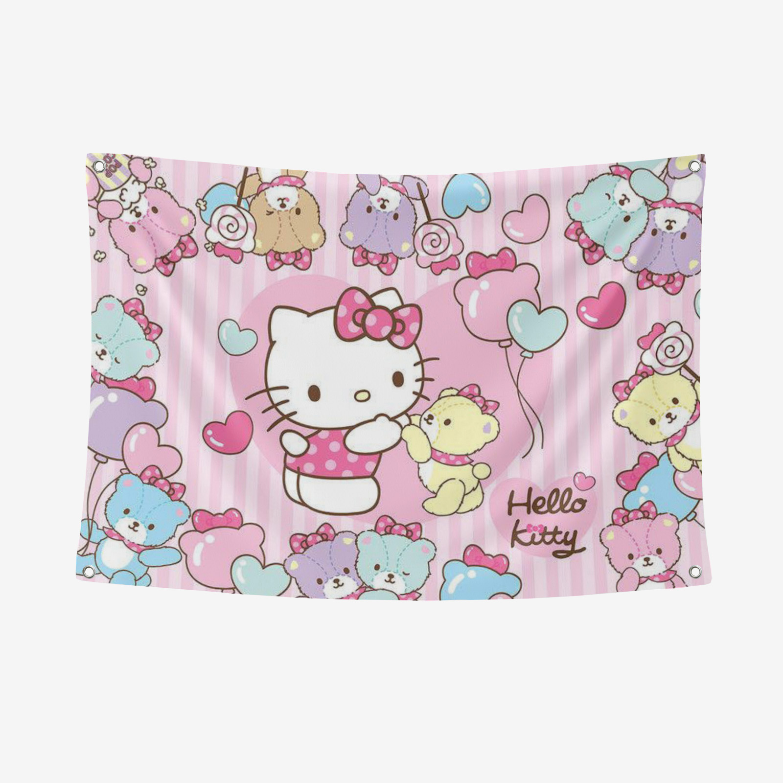 Hello Kitty Theme 31.5*47.2IN/80*120CM Banner Background Backdrop Party ...