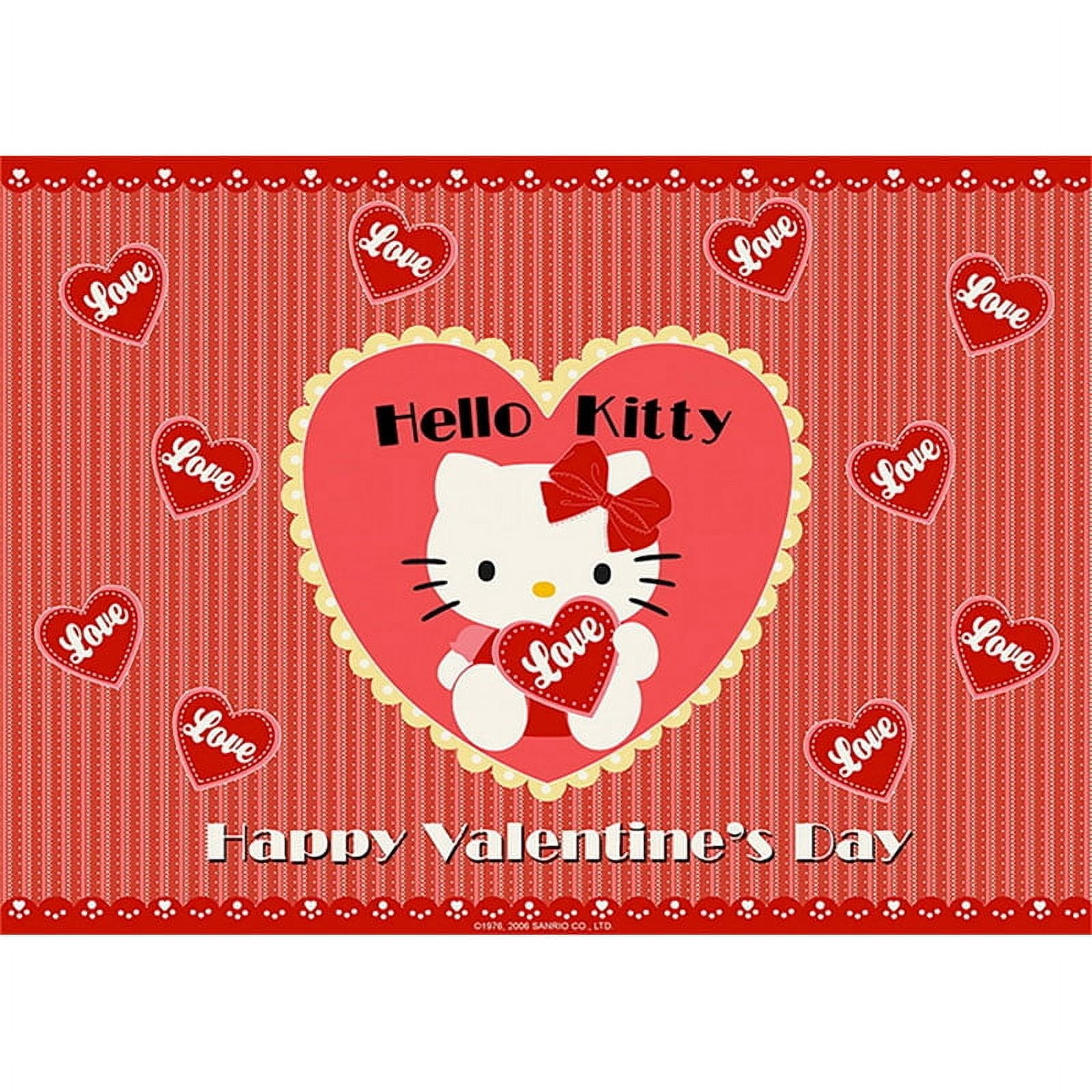 Hello Kitty Theme Photography Cartoon Backdrop Birthday Party Decor ...