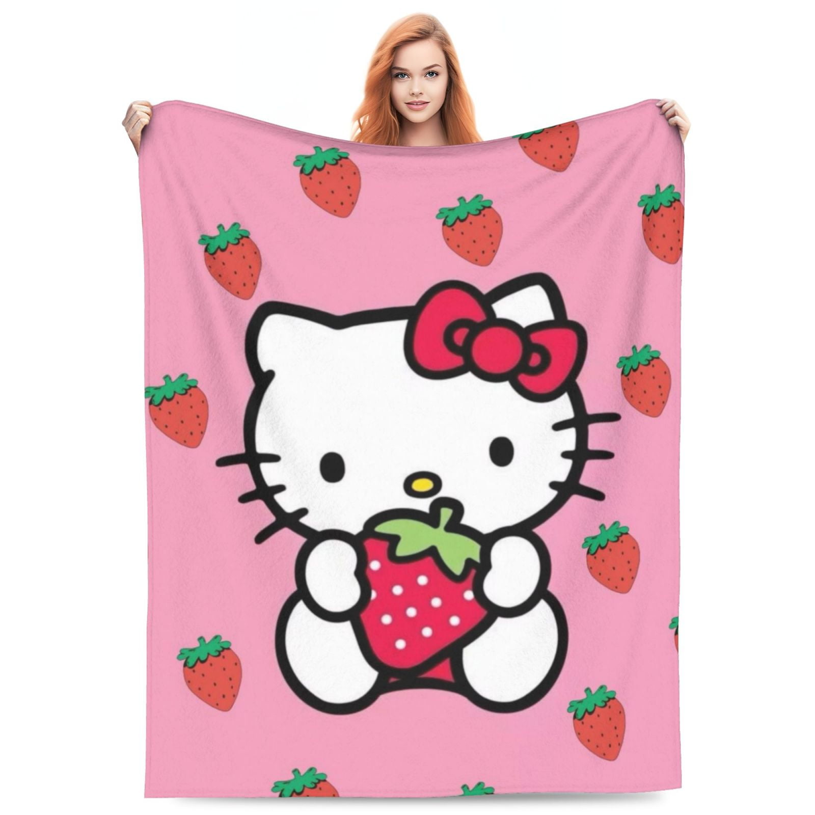 Hello Kitty Throw Blanket Couch Bed Sofa Soft Lightweight Warm Cozy ...