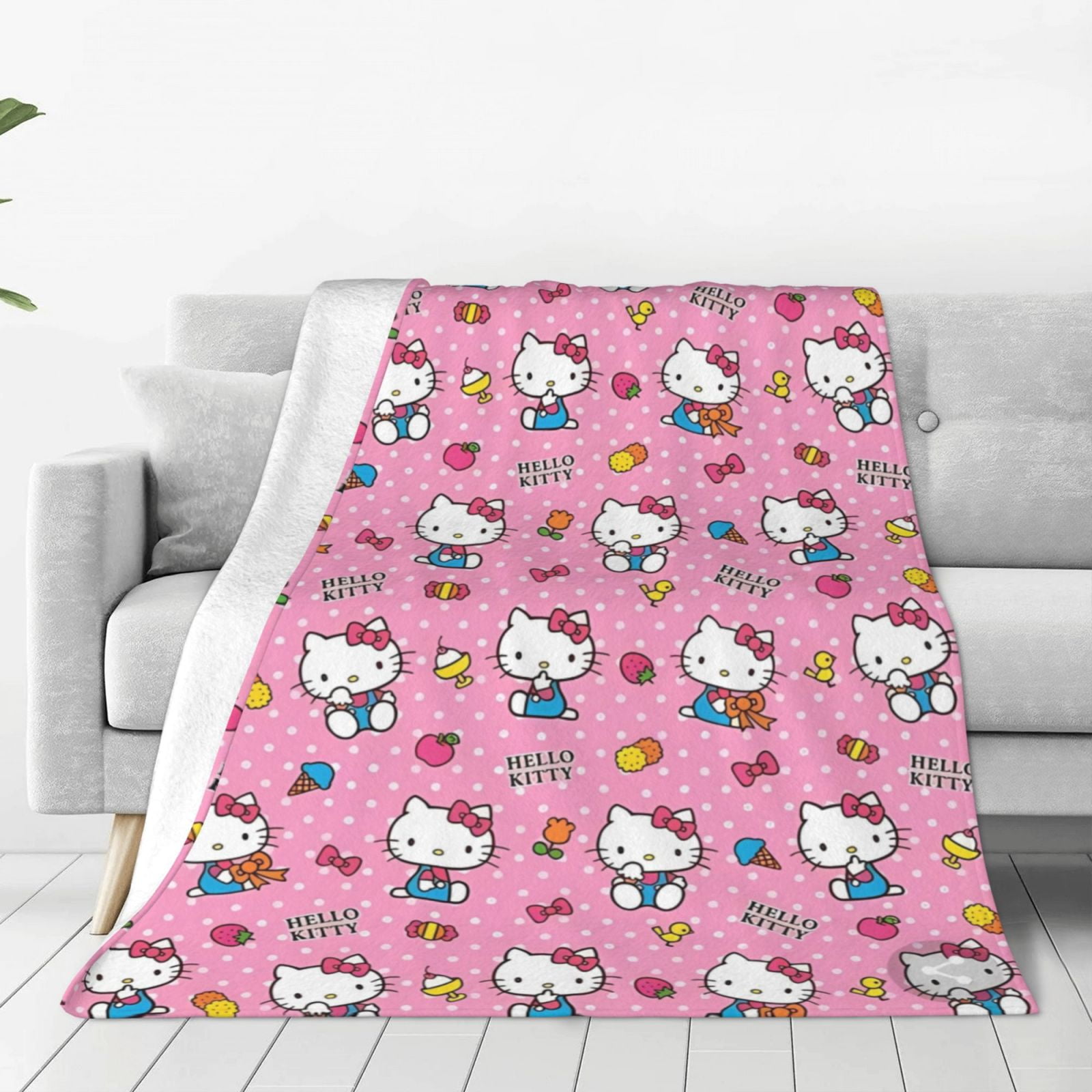 Hello Kitty Throw Blanket Couch Bed Sofa Soft Lightweight Warm Cozy ...