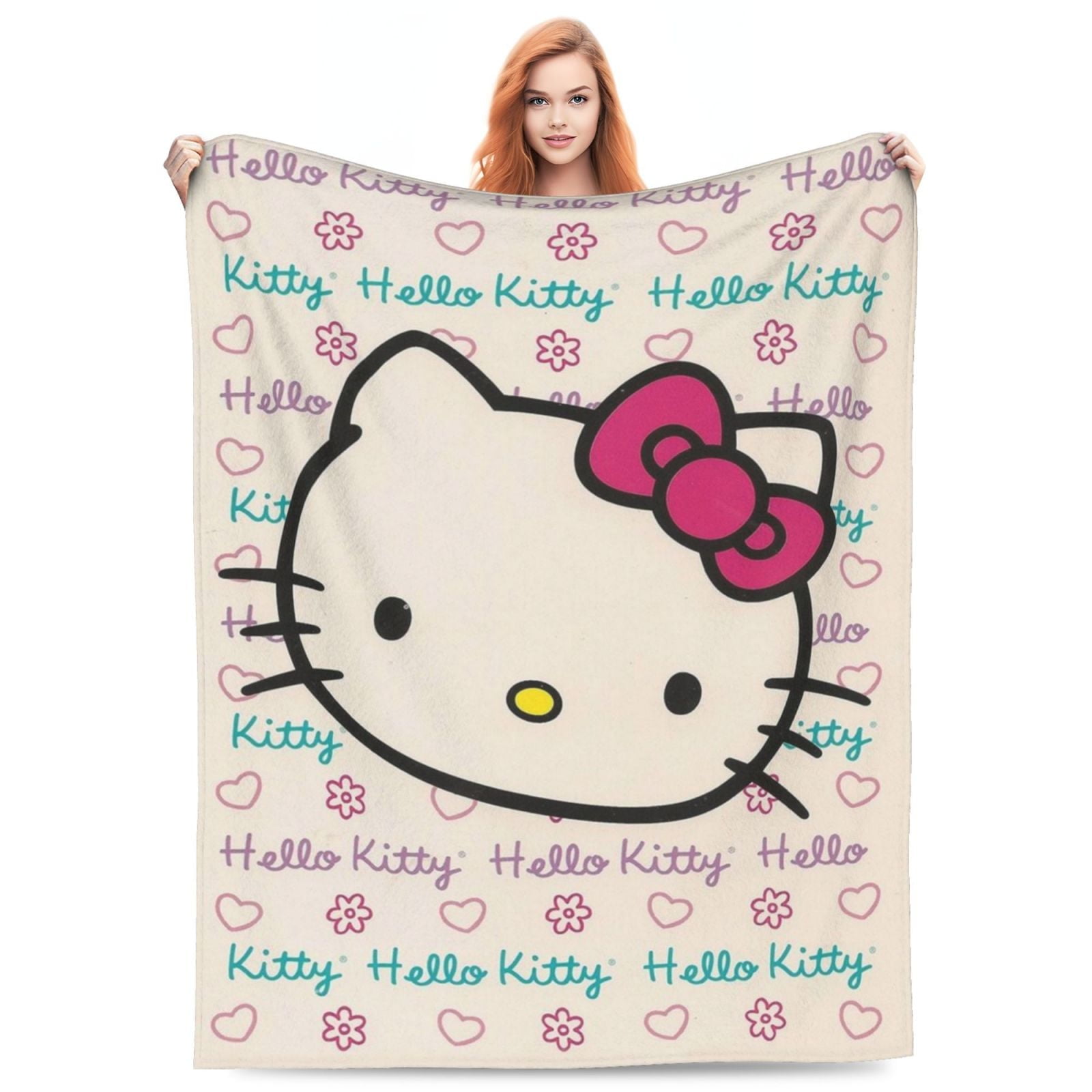 Hello Kitty Throw Blanket Couch Bed Sofa Soft Lightweight Warm Cozy ...
