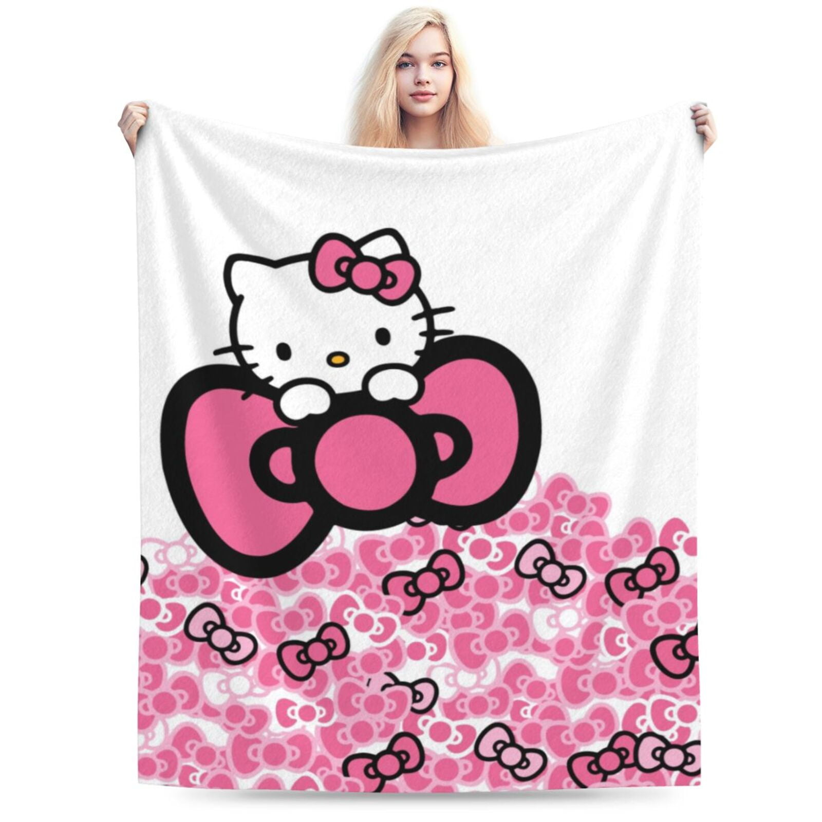 Hello Kitty Throw Blanket, Cozy Flannel Blankets For Boys Girls, Super ...