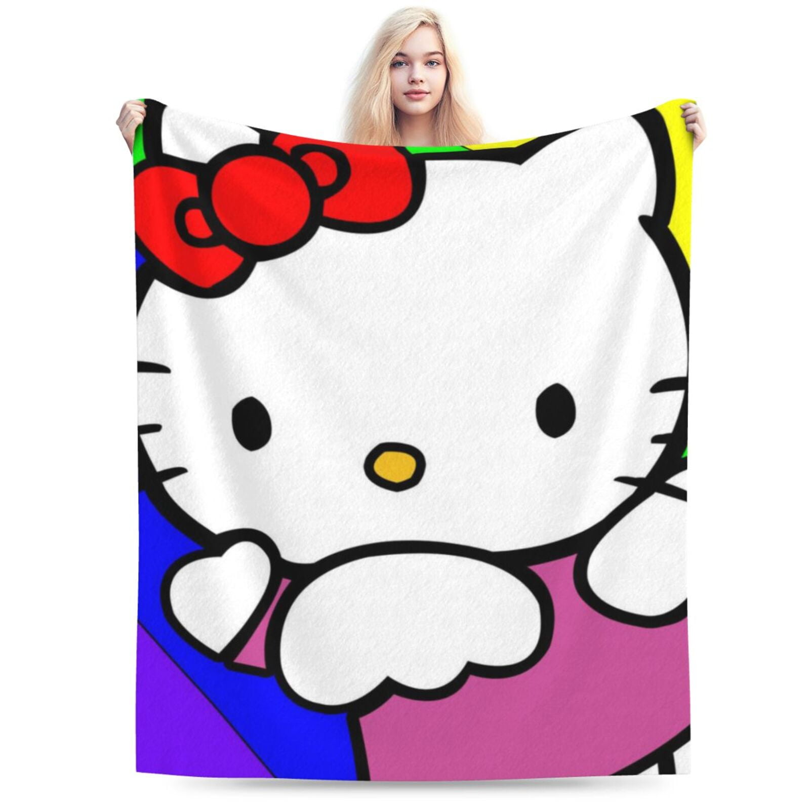 Hello Kitty Throw Blanket, Cozy Flannel Blankets For Boys Girls, Super ...