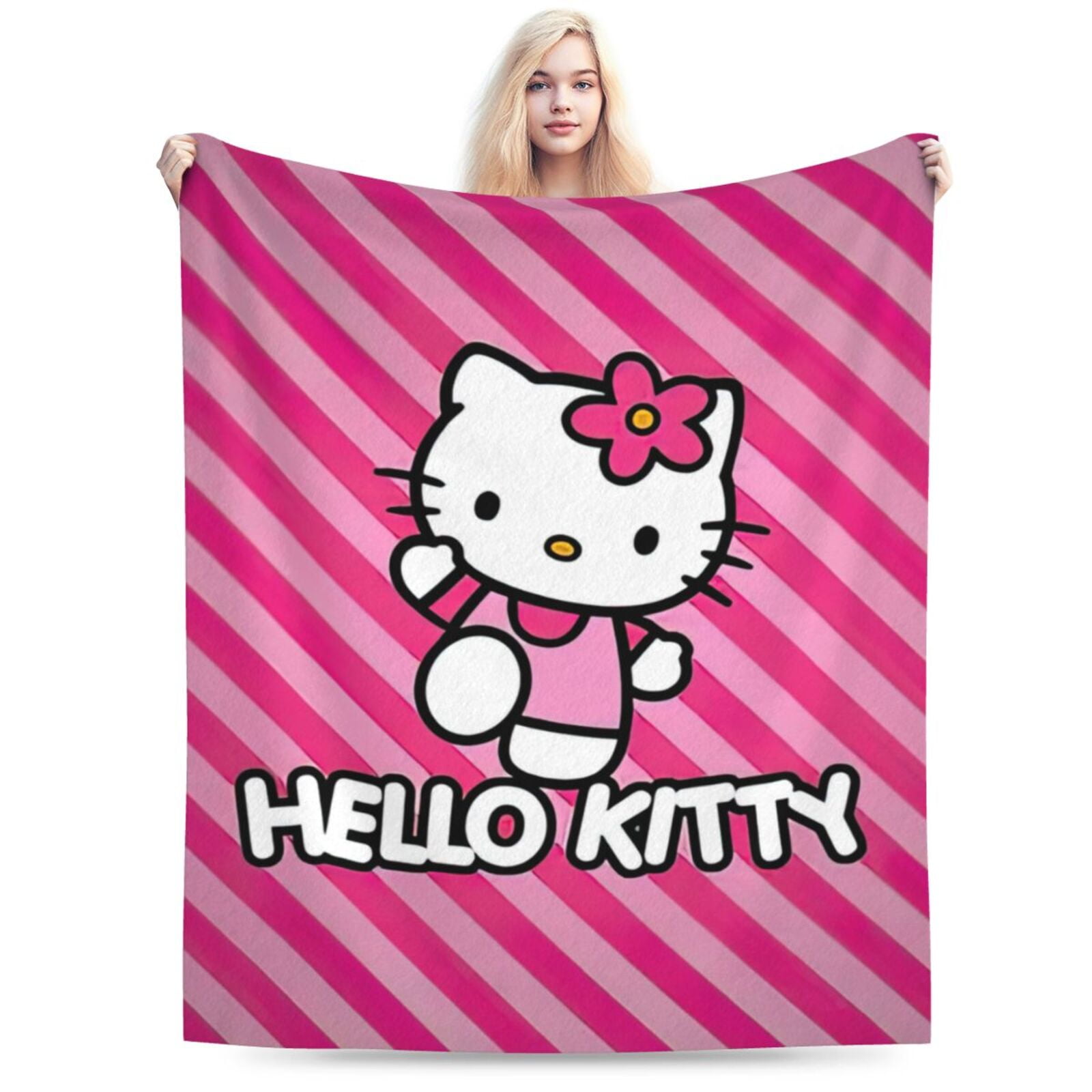 Hello Kitty Throw Blanket, Cozy Flannel Blankets For Boys Girls, Super ...