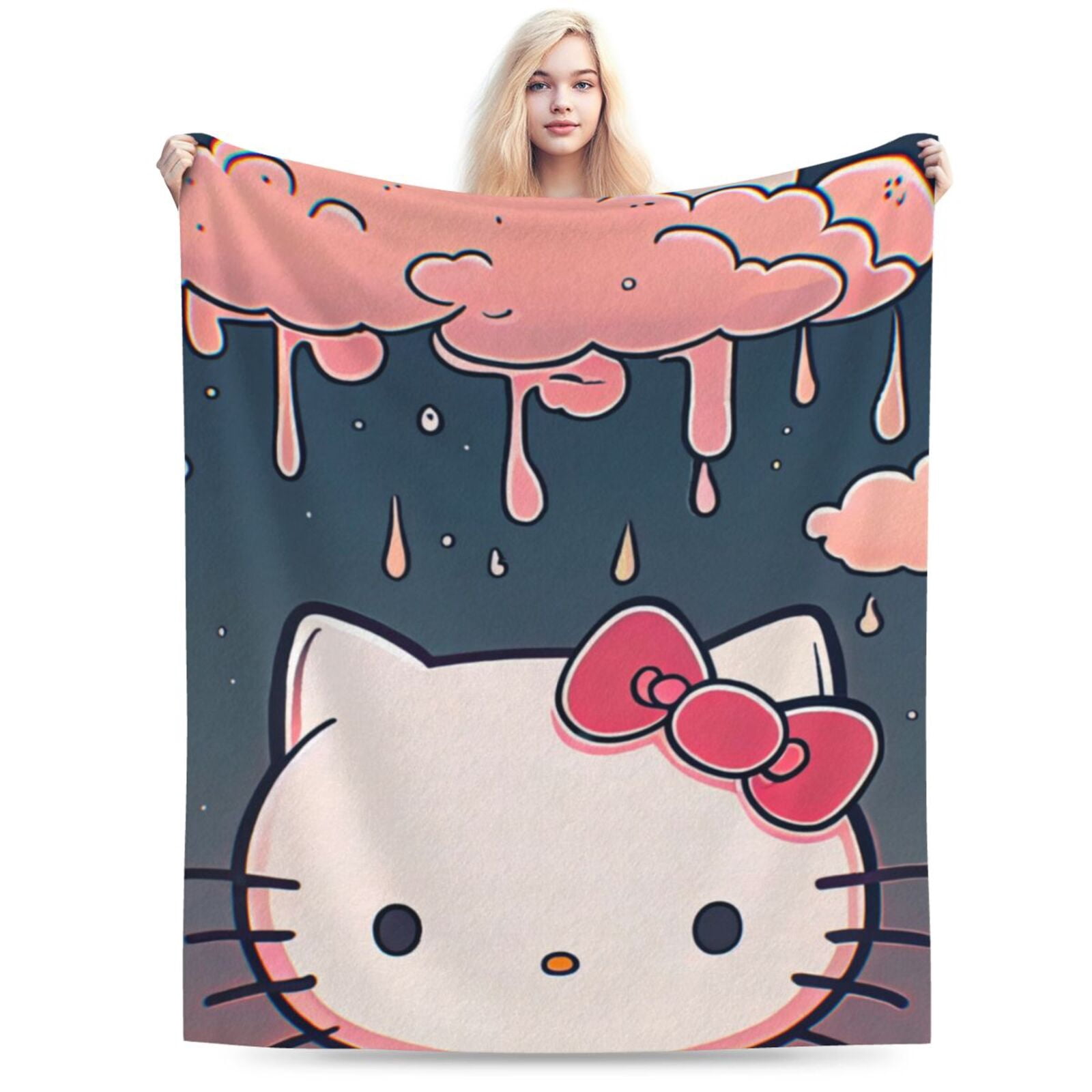 Hello Kitty Throw Blanket, Cozy Flannel Blankets For Boys Girls, Super ...