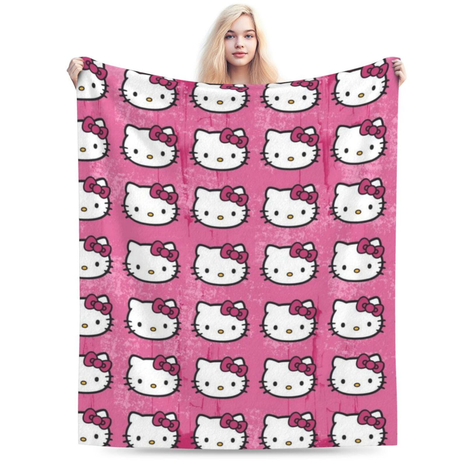 Hello Kitty Throw Blanket, Cozy Flannel Blankets For Boys Girls, Super ...