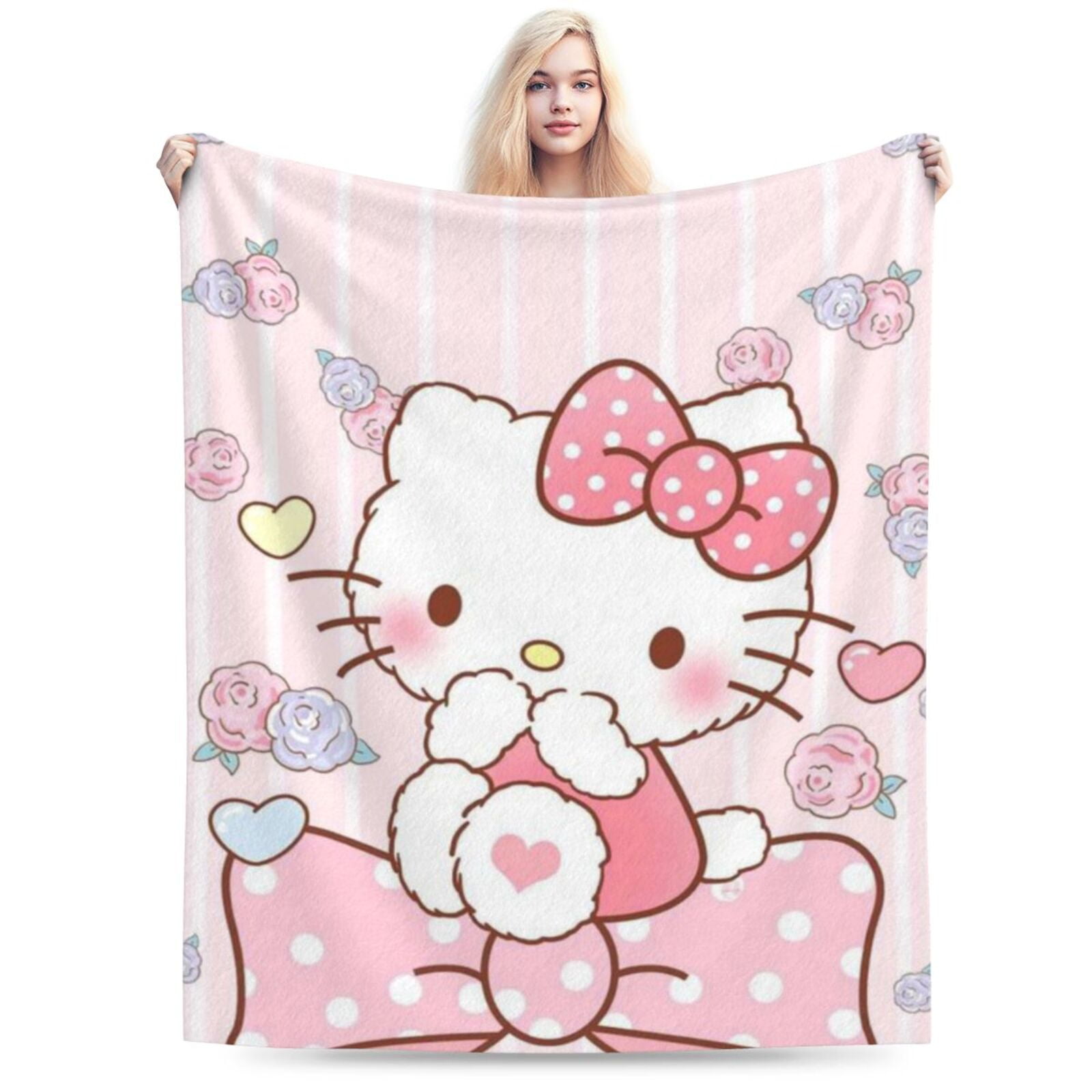 Hello Kitty Throw Blanket, Cozy Flannel Blankets For Boys Girls, Super ...