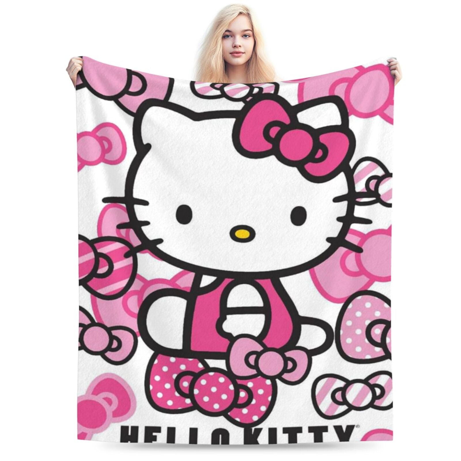 Hello Kitty Throw Blanket, Cozy Flannel Blankets For Boys Girls, Super ...