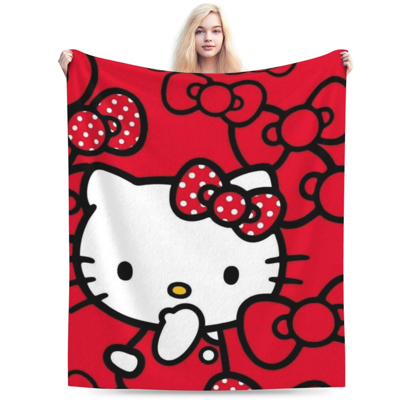 Hello Kitty Throw Blanket, Cozy Flannel Blankets For Boys Girls, Super ...