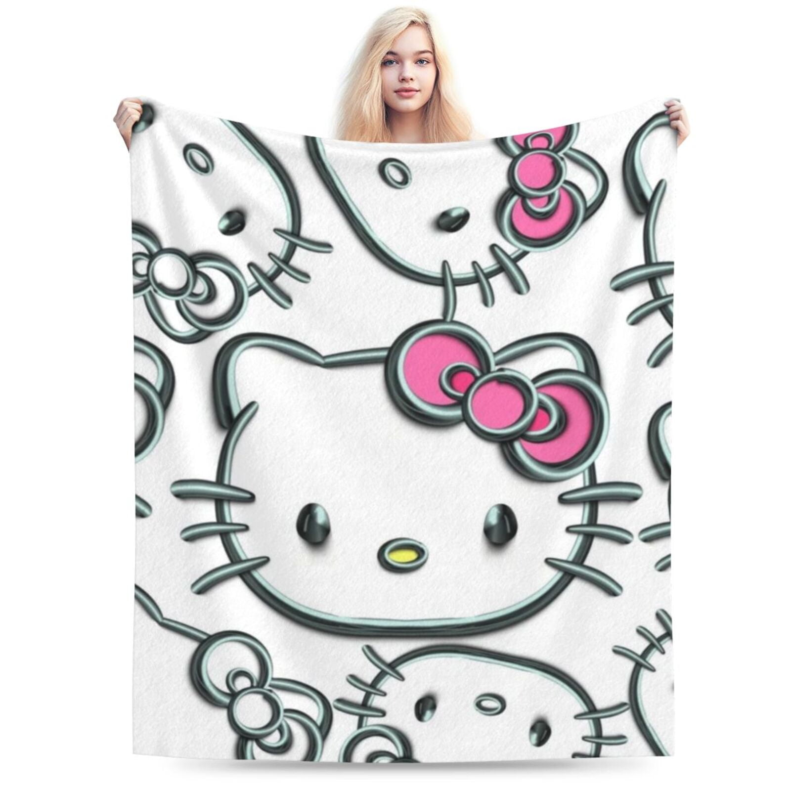 Hello Kitty Throw Blanket, Cozy Flannel Blankets For Boys Girls, Super ...