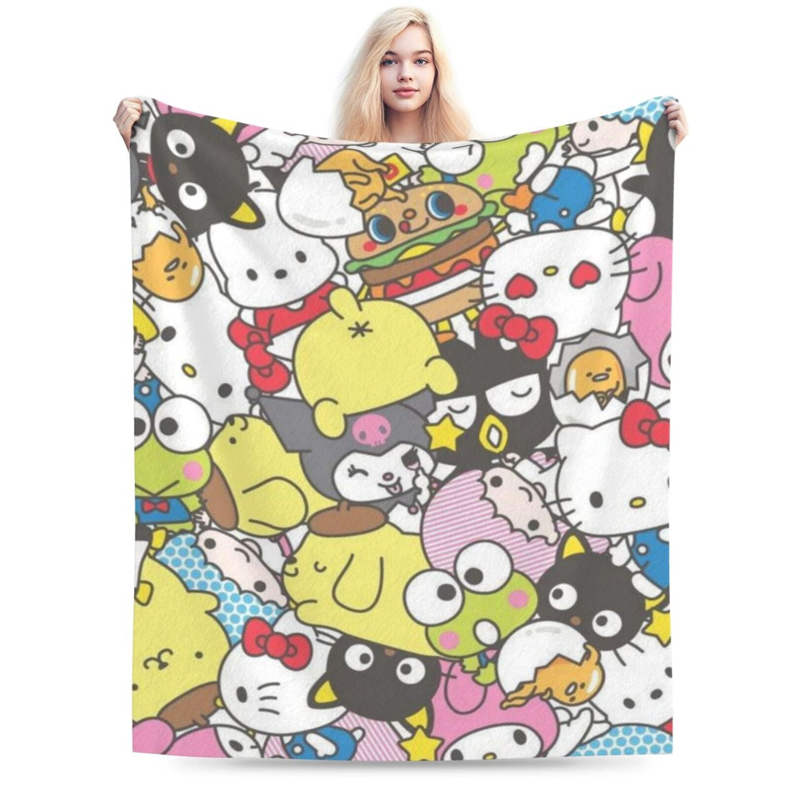 Hello Kitty Throw Blanket, Cozy Flannel Blankets For Boys Girls, Super ...
