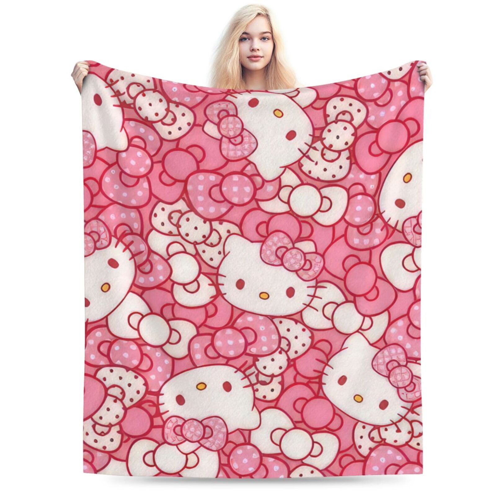 Hello Kitty Throw Blanket, Cozy Flannel Blankets For Boys Girls, Super ...