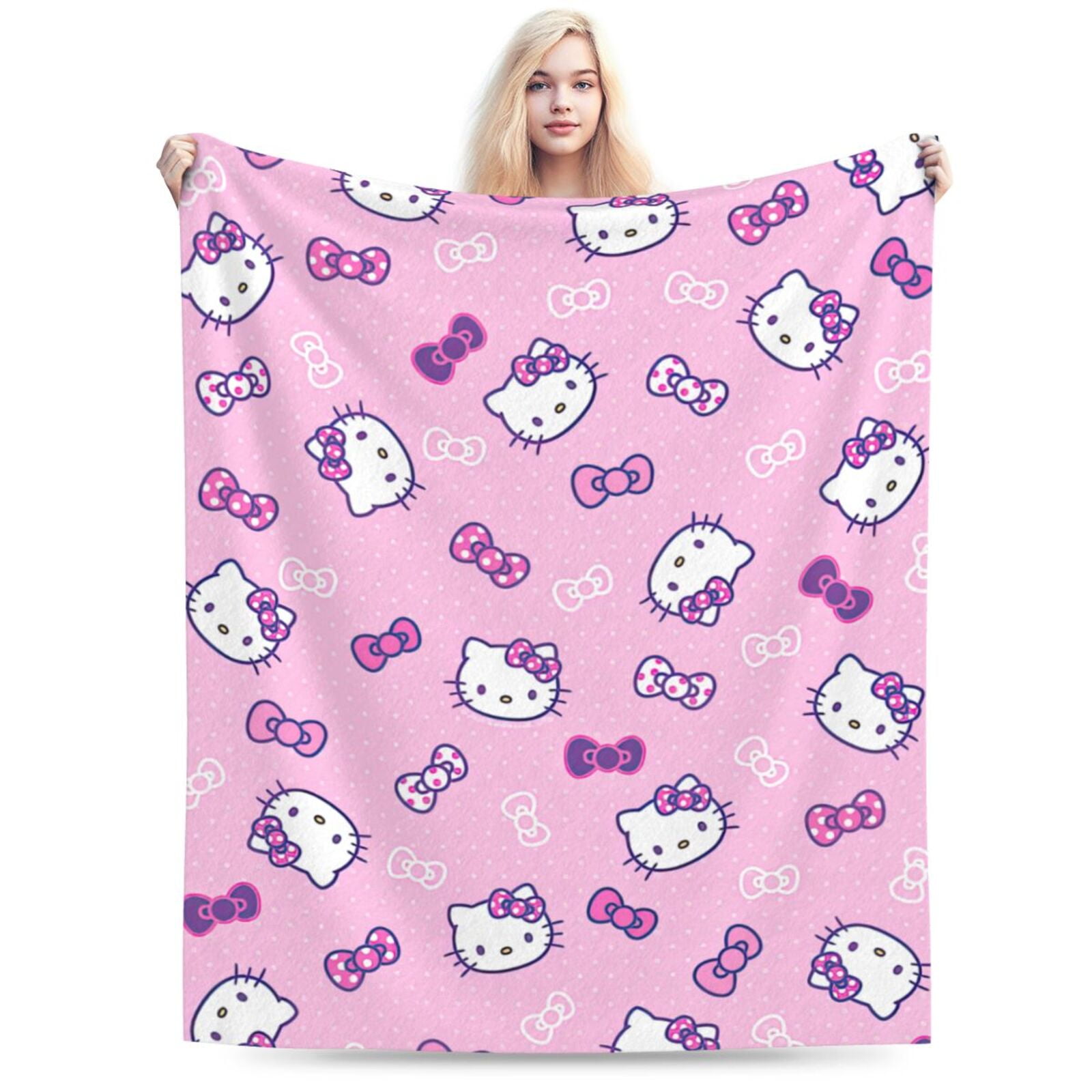 Hello Kitty Throw Blanket, Cozy Flannel Blankets For Boys Girls, Super ...