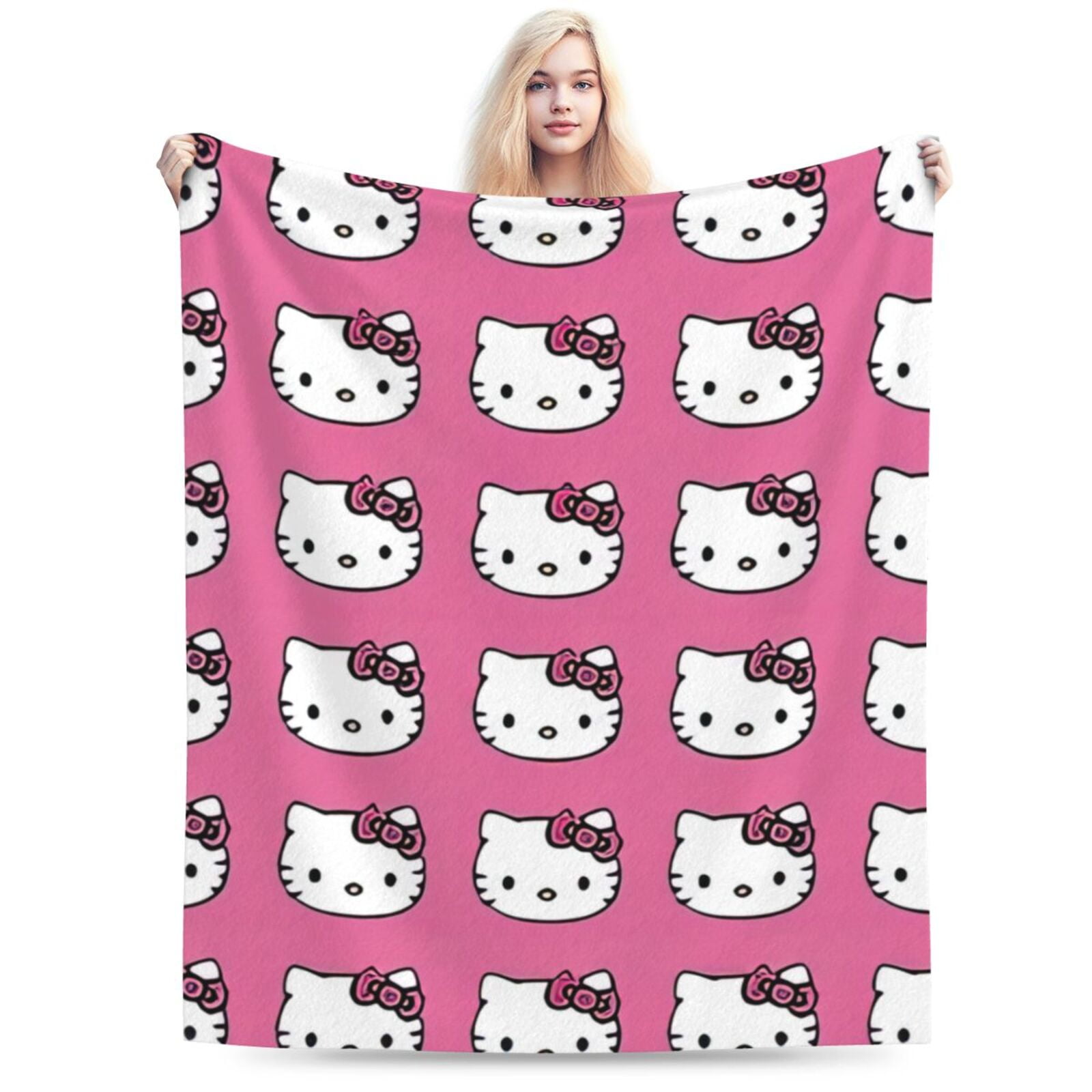 Hello Kitty Throw Blanket, Cozy Flannel Blankets For Boys Girls, Super ...