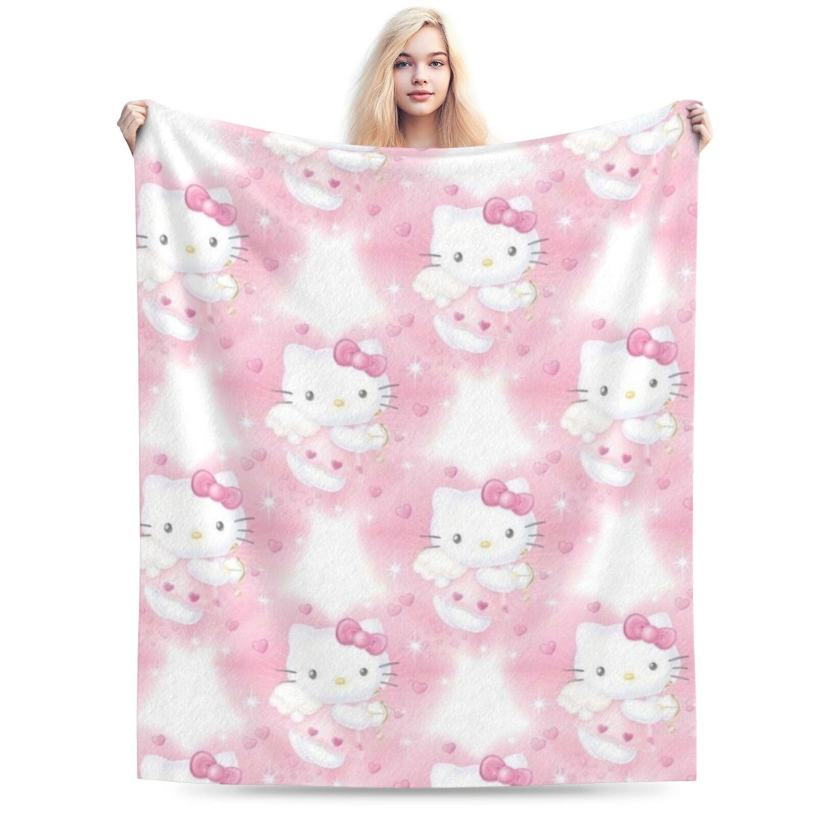Hello Kitty Throw Blanket, Cozy Flannel Blankets For Boys Girls, Super ...