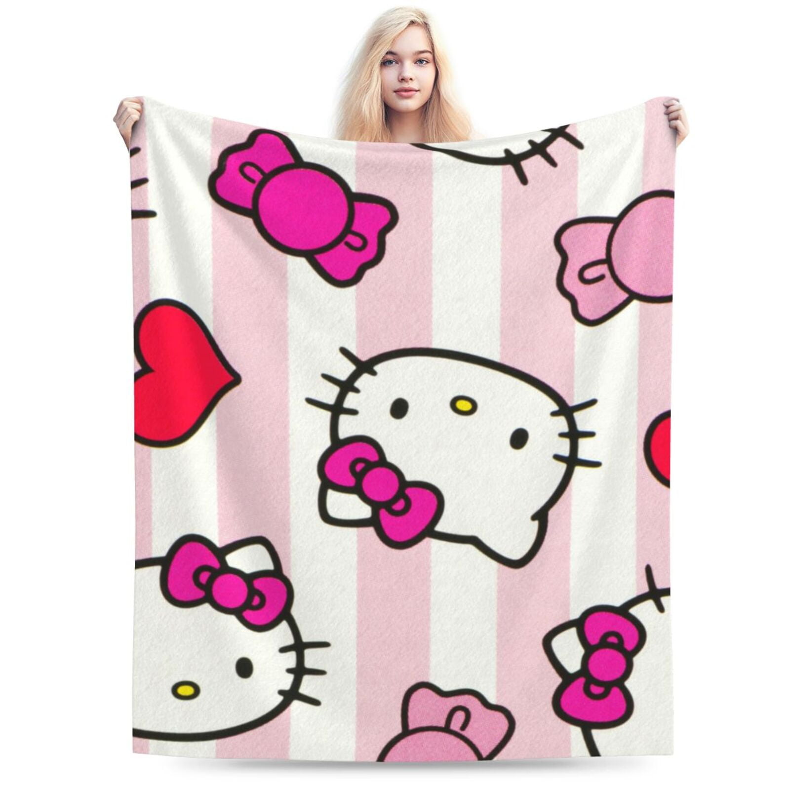 Hello Kitty Throw Blanket, Cozy Flannel Blankets For Boys Girls, Super ...