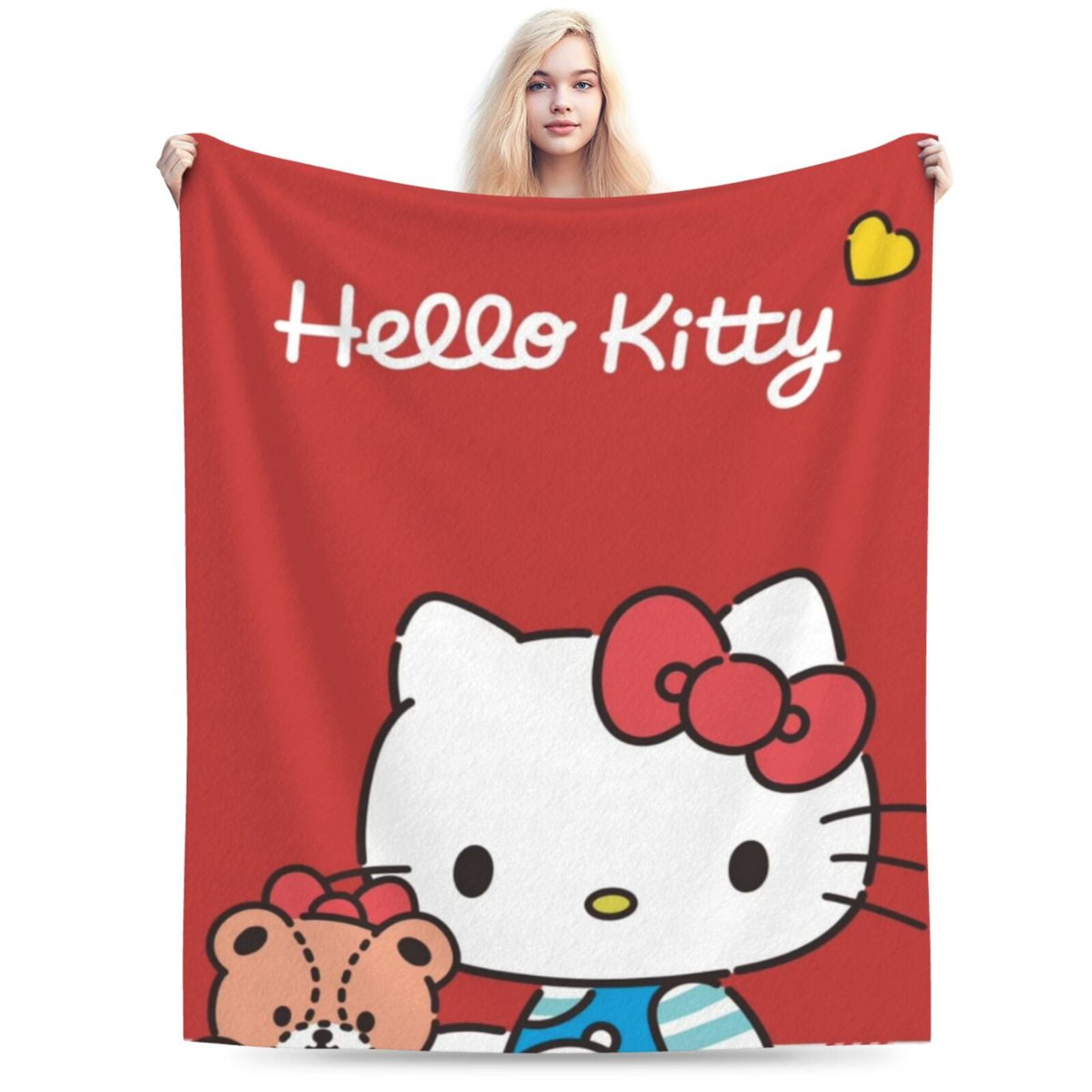 Hello Kitty Throw Blanket, Cozy Flannel Blankets For Boys Girls, Super ...
