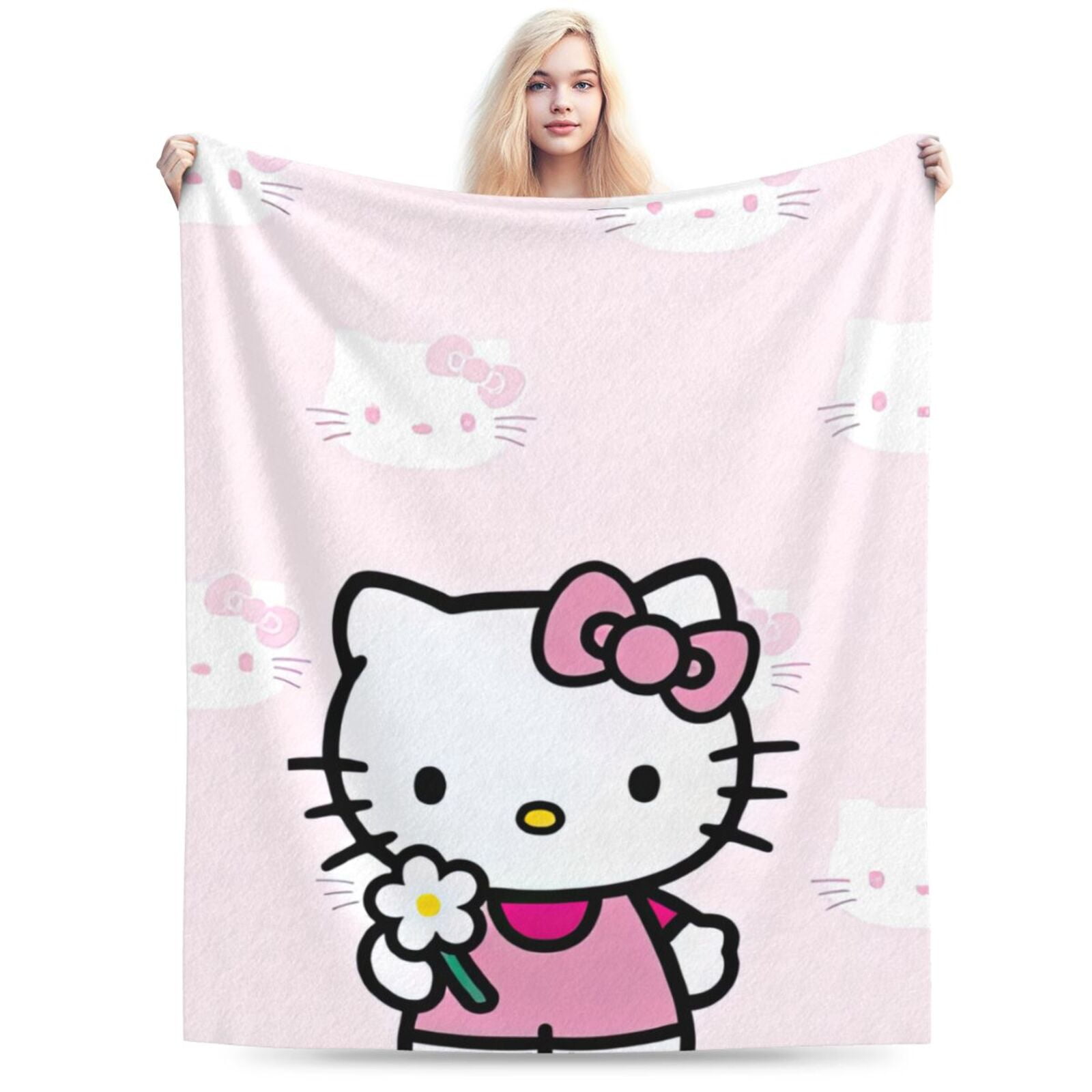 Hello Kitty Throw Blanket, Cozy Flannel Blankets For Boys Girls, Super ...