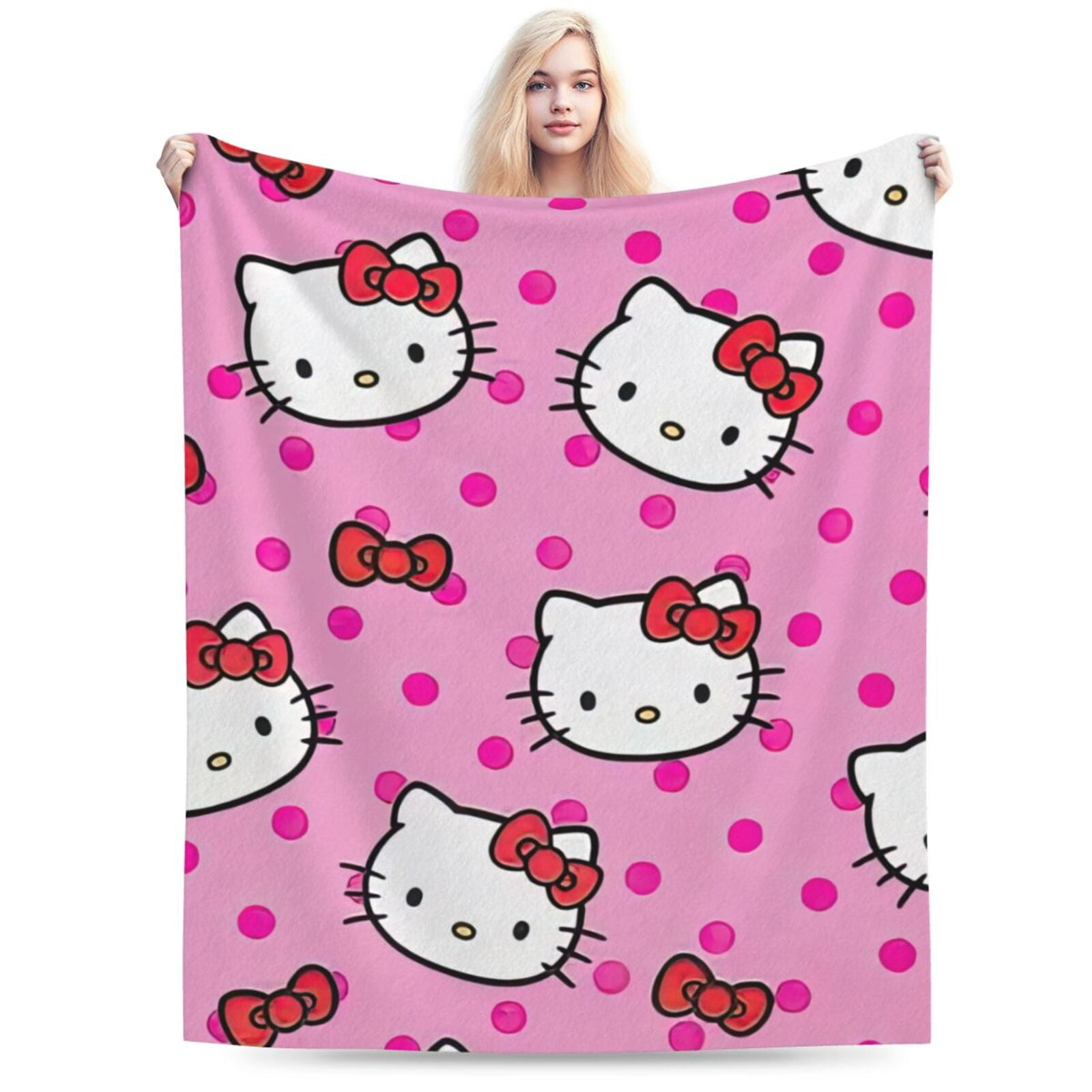 Hello Kitty Throw Blanket, Cozy Flannel Blankets For Boys Girls, Super ...