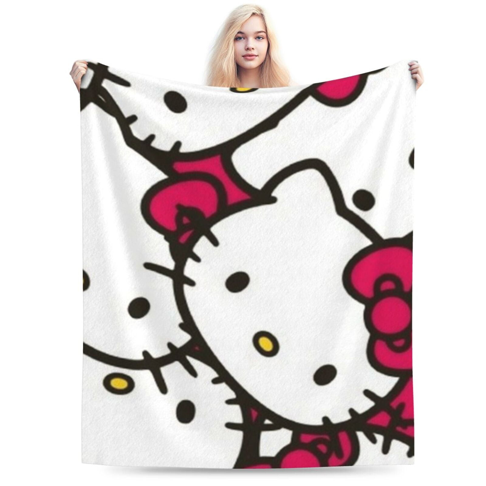 Hello Kitty Throw Blanket, Cozy Flannel Blankets For Boys Girls, Super ...