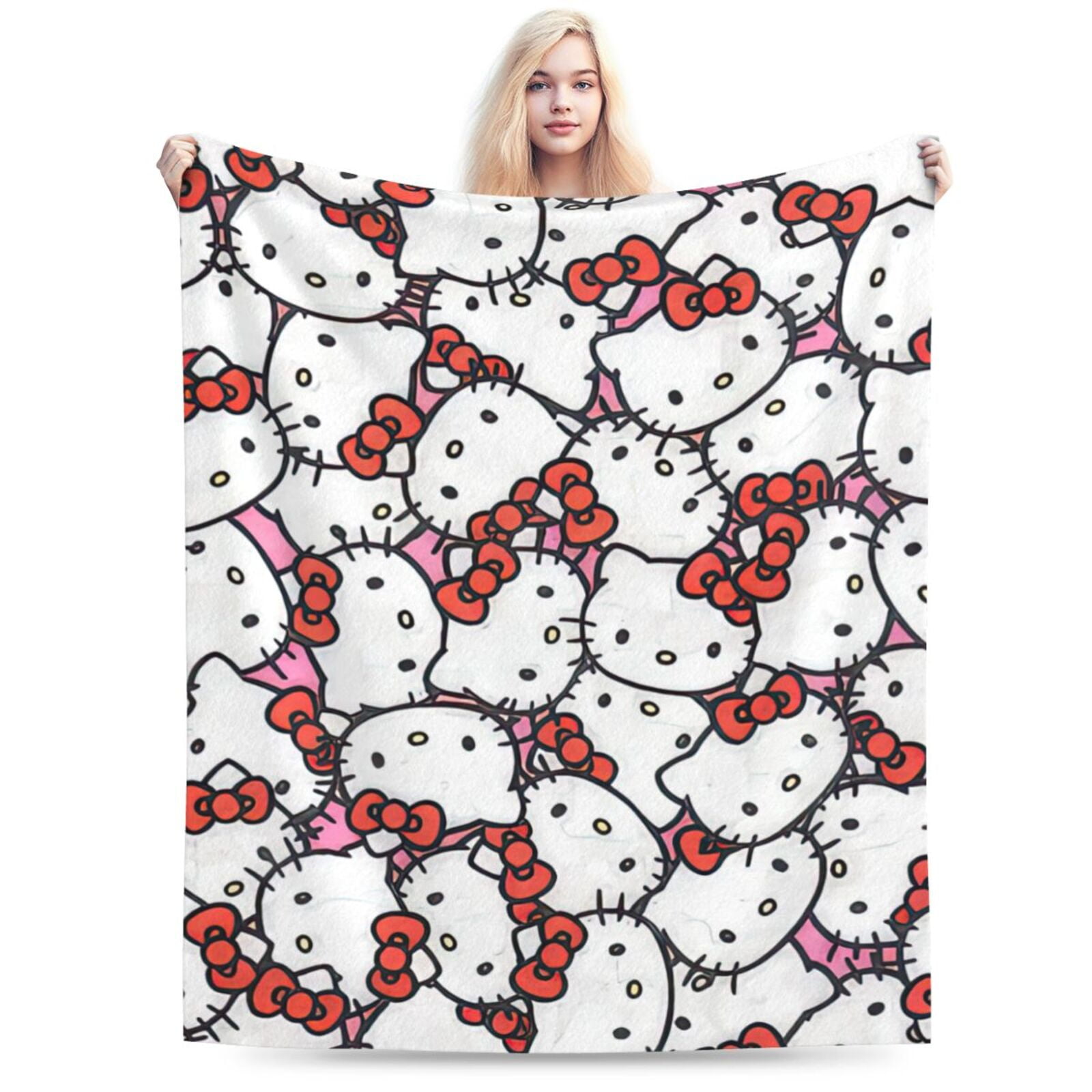 Hello Kitty Throw Blanket, Cozy Flannel Blankets For Boys Girls, Super ...