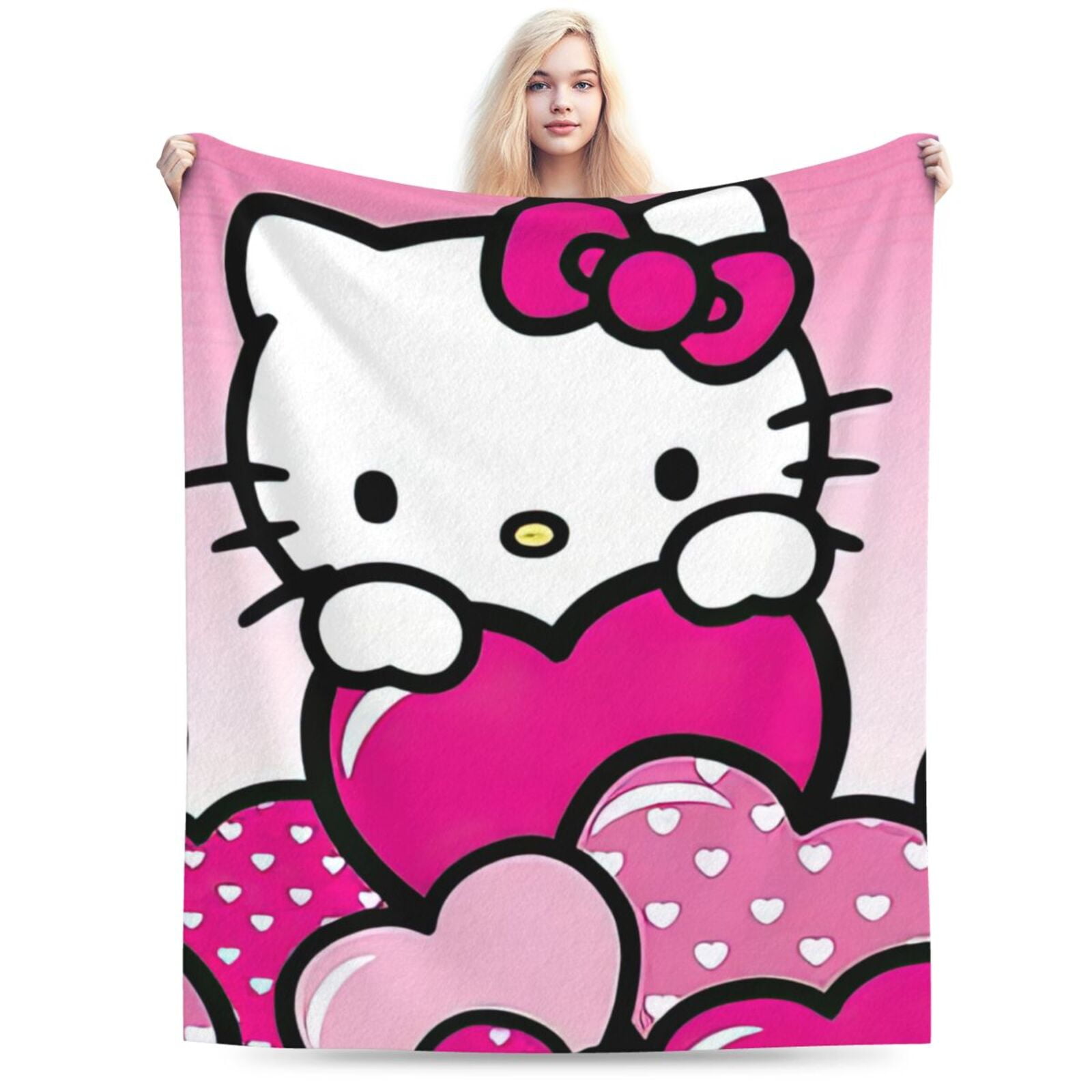 Hello Kitty Throw Blanket, Cozy Flannel Blankets For Boys Girls, Super ...