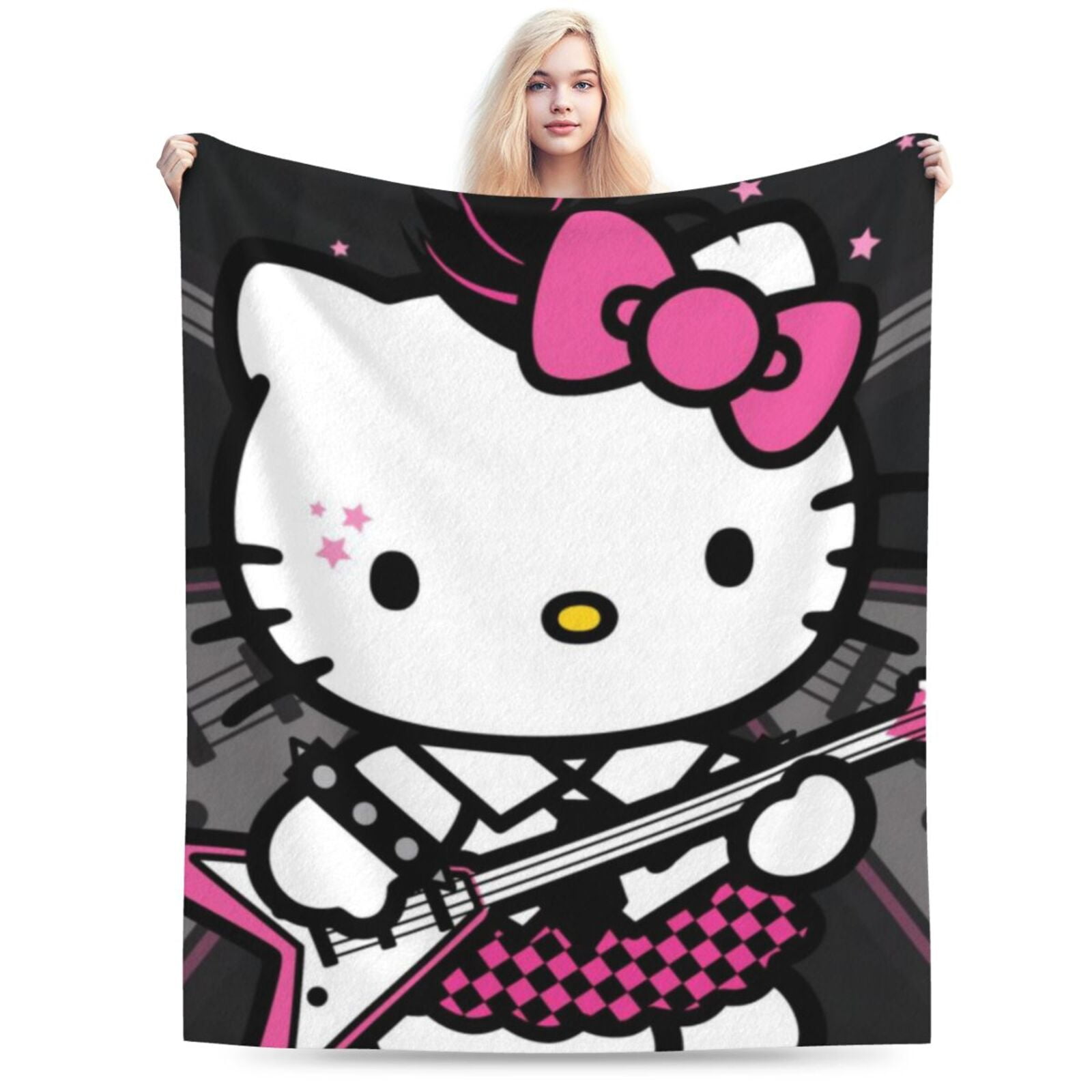 Hello Kitty Throw Blanket, Cozy Flannel Blankets For Boys Girls, Super ...