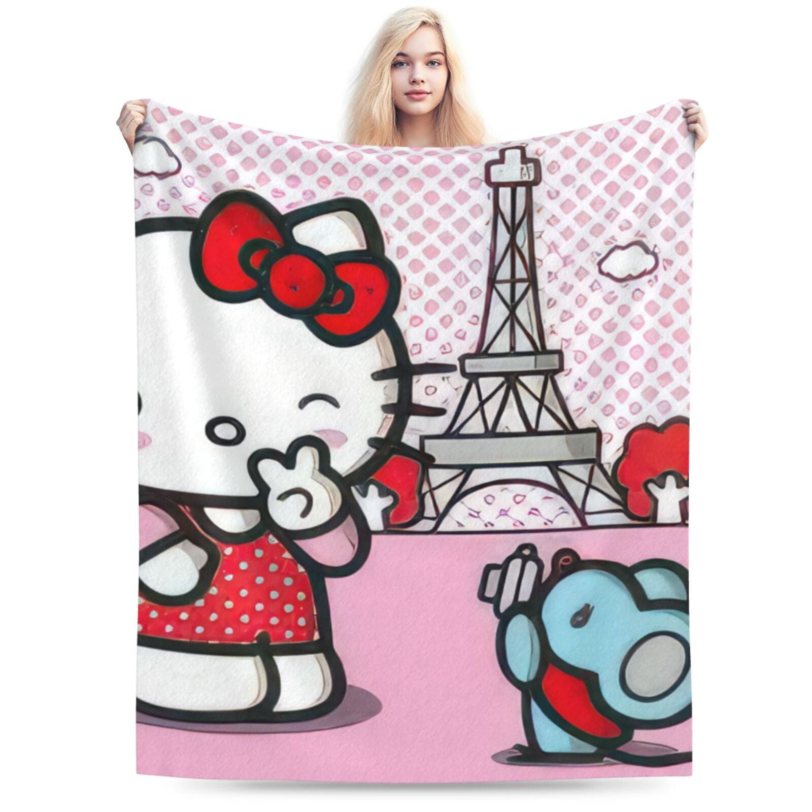 Hello Kitty Throw Blanket, Cozy Flannel Blankets For Boys Girls, Super ...
