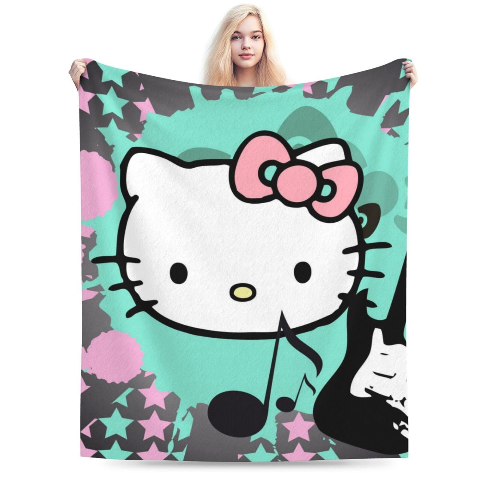 Hello Kitty Throw Blanket, Cozy Flannel Blankets For Boys Girls, Super ...