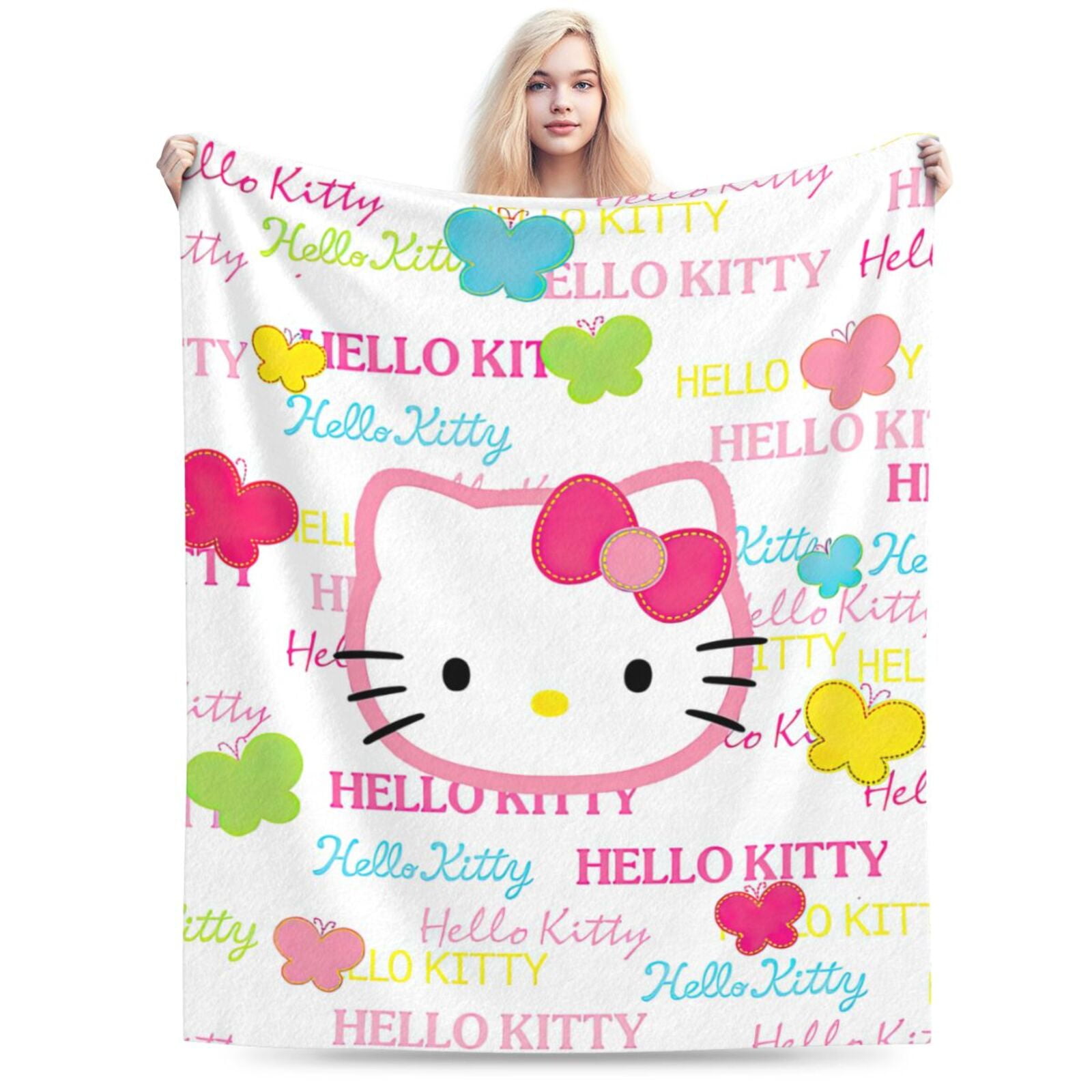 Hello Kitty Throw Blanket, Cozy Flannel Blankets For Boys Girls, Super ...